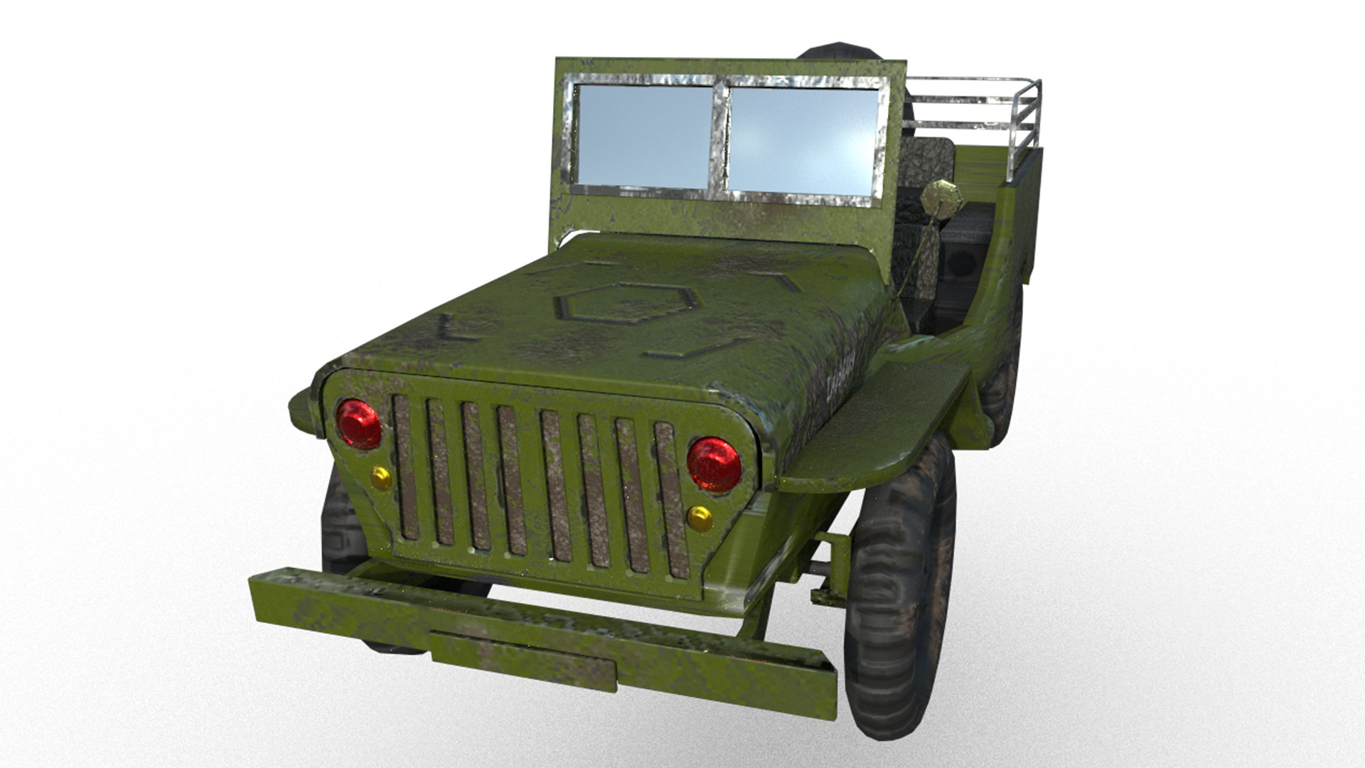 3D Jeep Military - TurboSquid 1673806