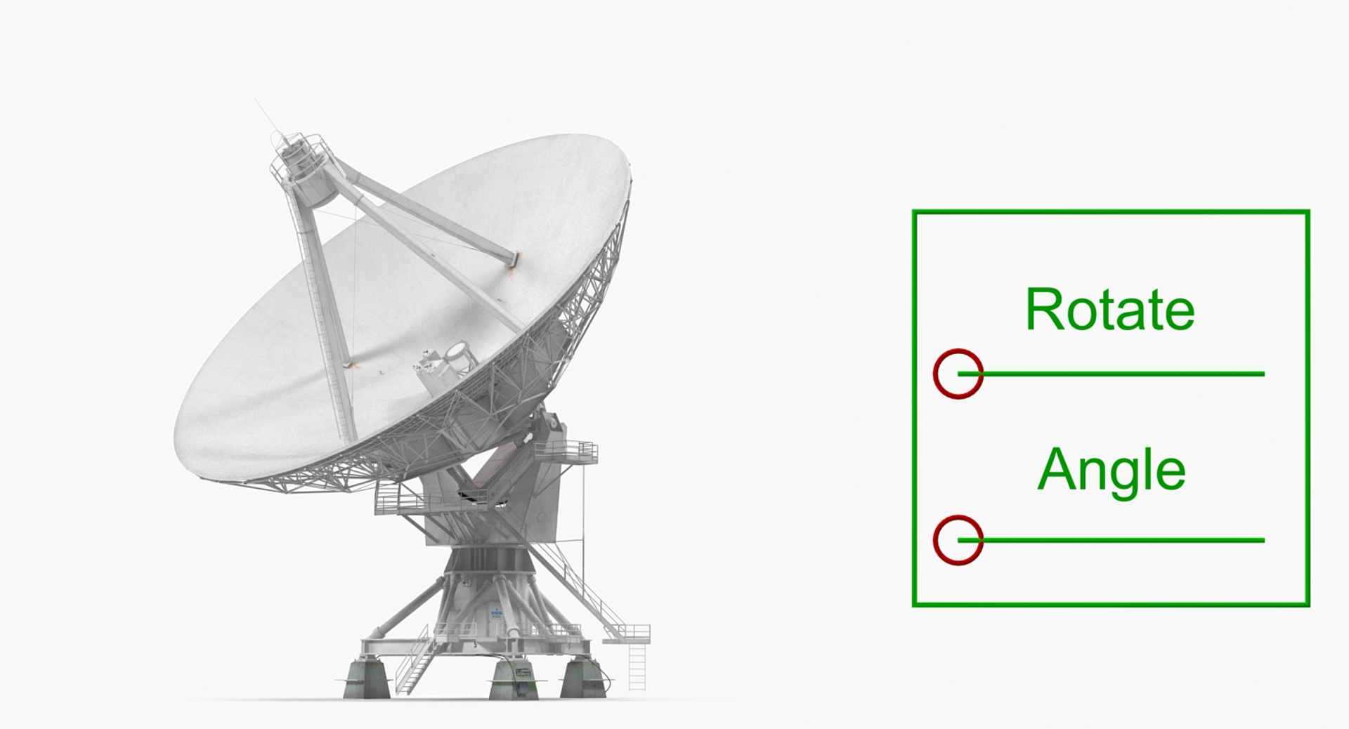 3D Big Satellite Antenna Rotate Model - TurboSquid 1355670