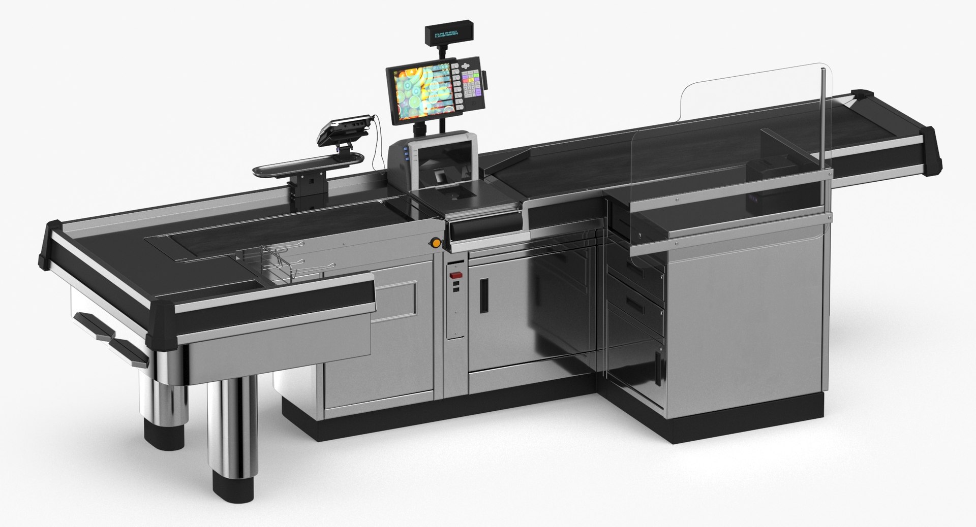 Checkout Conveyor Scanner 01 Unlit and Lit 3D model - TurboSquid 2048073