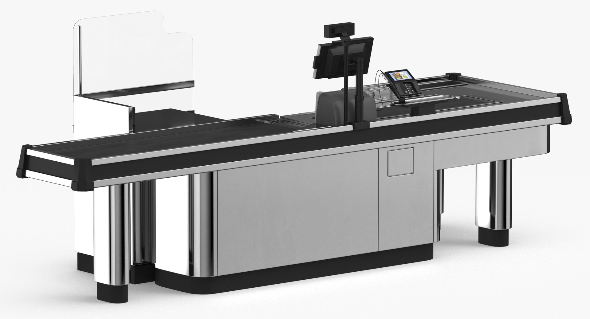 Checkout Conveyor Scanner 01 Unlit And Lit 3D Model - TurboSquid 2048073