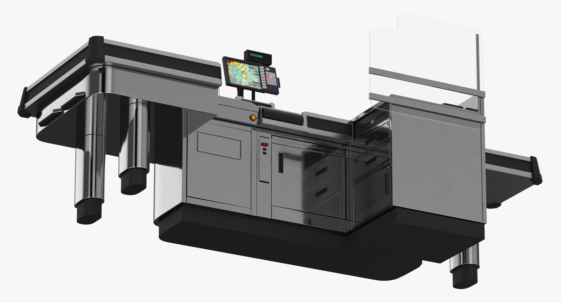 Checkout Conveyor Scanner 01 Unlit And Lit 3D Model - TurboSquid 2048073
