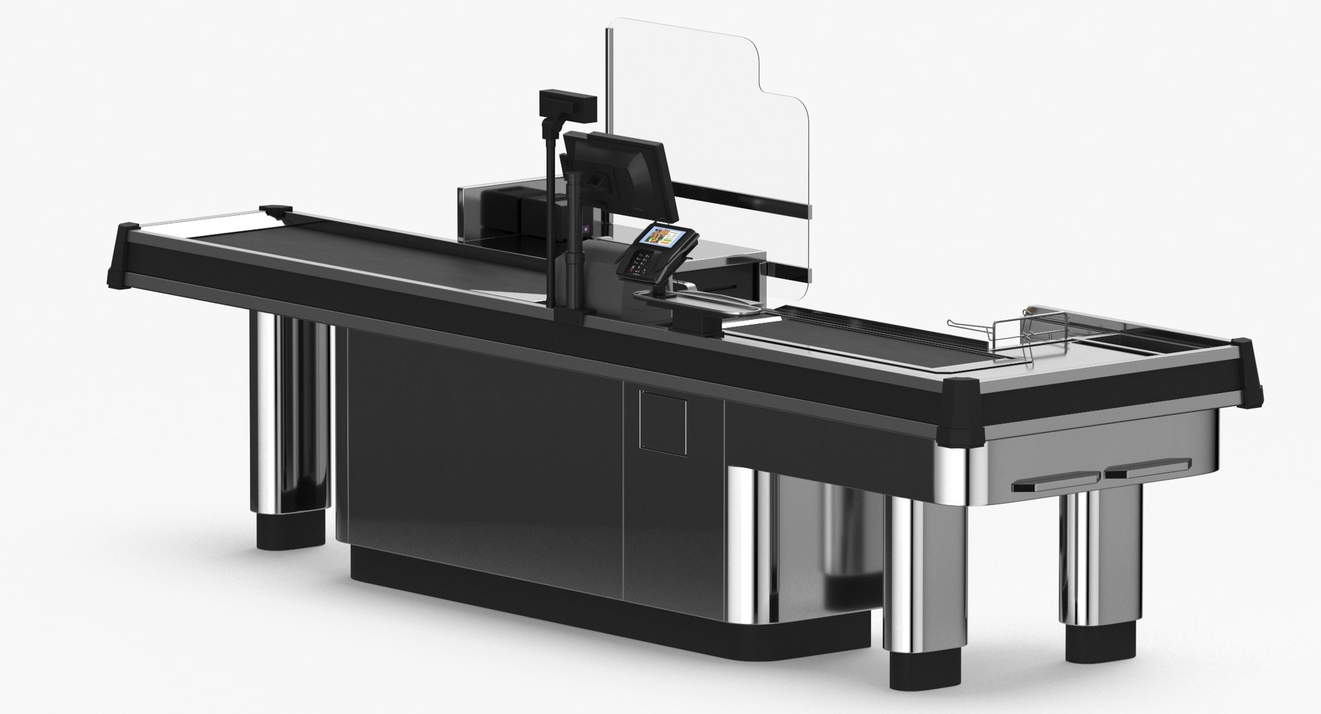 Checkout Conveyor Scanner 01 Unlit And Lit 3D Model - TurboSquid 2048073