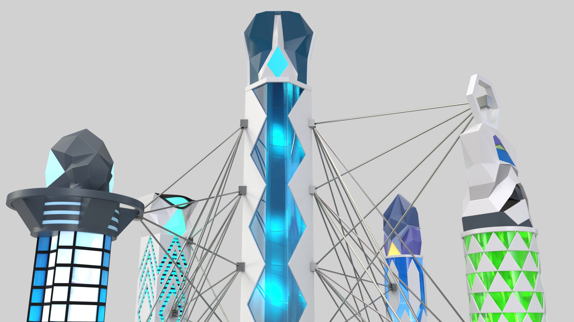 Metaverse Cryptocurrency Bank Building X4 3D - TurboSquid 2000326