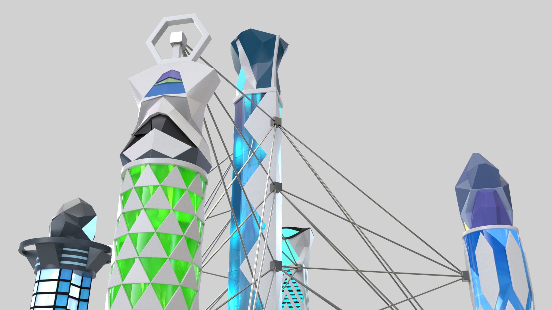 Metaverse Cryptocurrency Bank Building X4 3D - TurboSquid 2000326