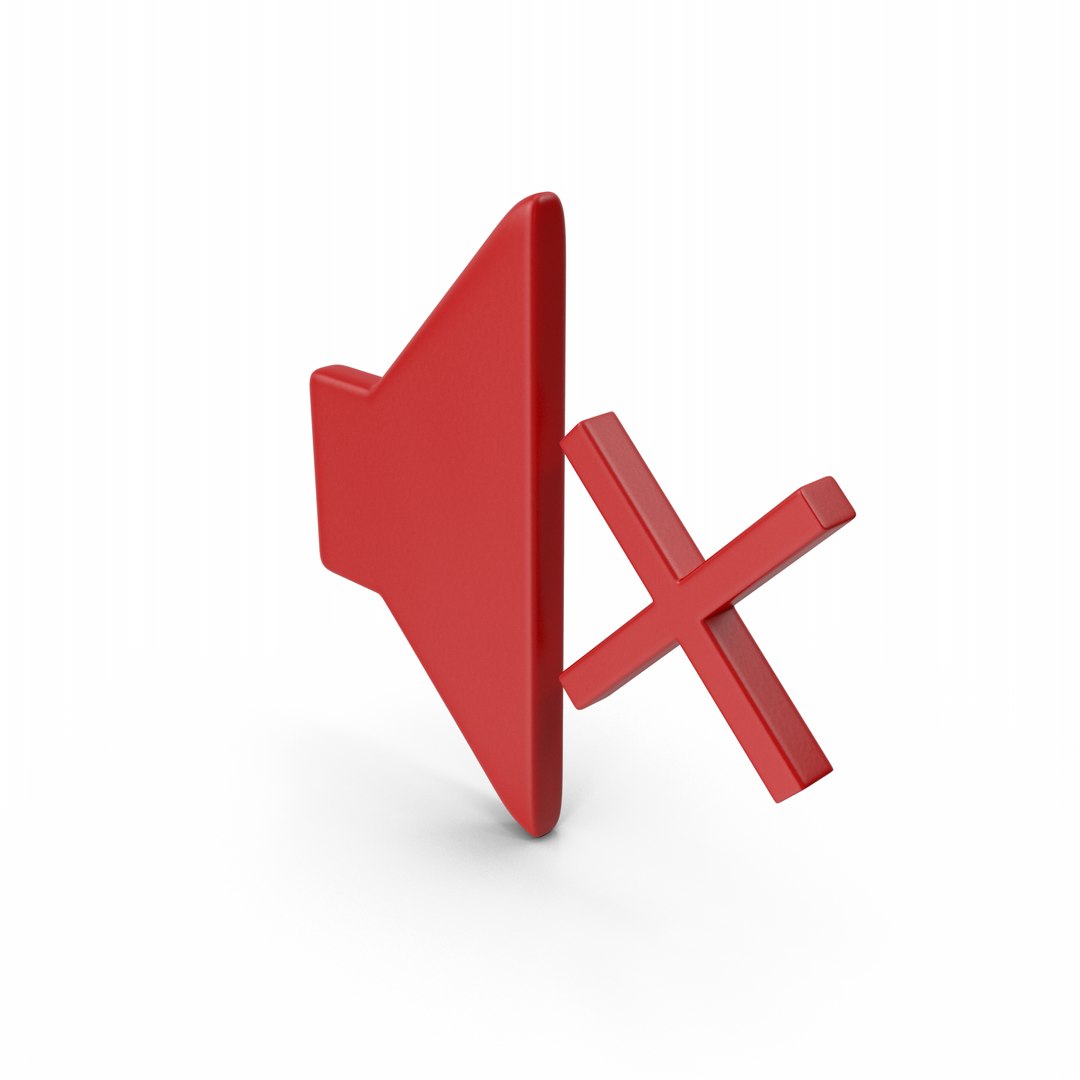 3D Sound Icon Red Model - TurboSquid 2316670