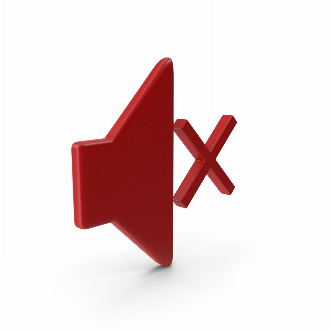 3D Sound Icon Red Model - TurboSquid 2316670