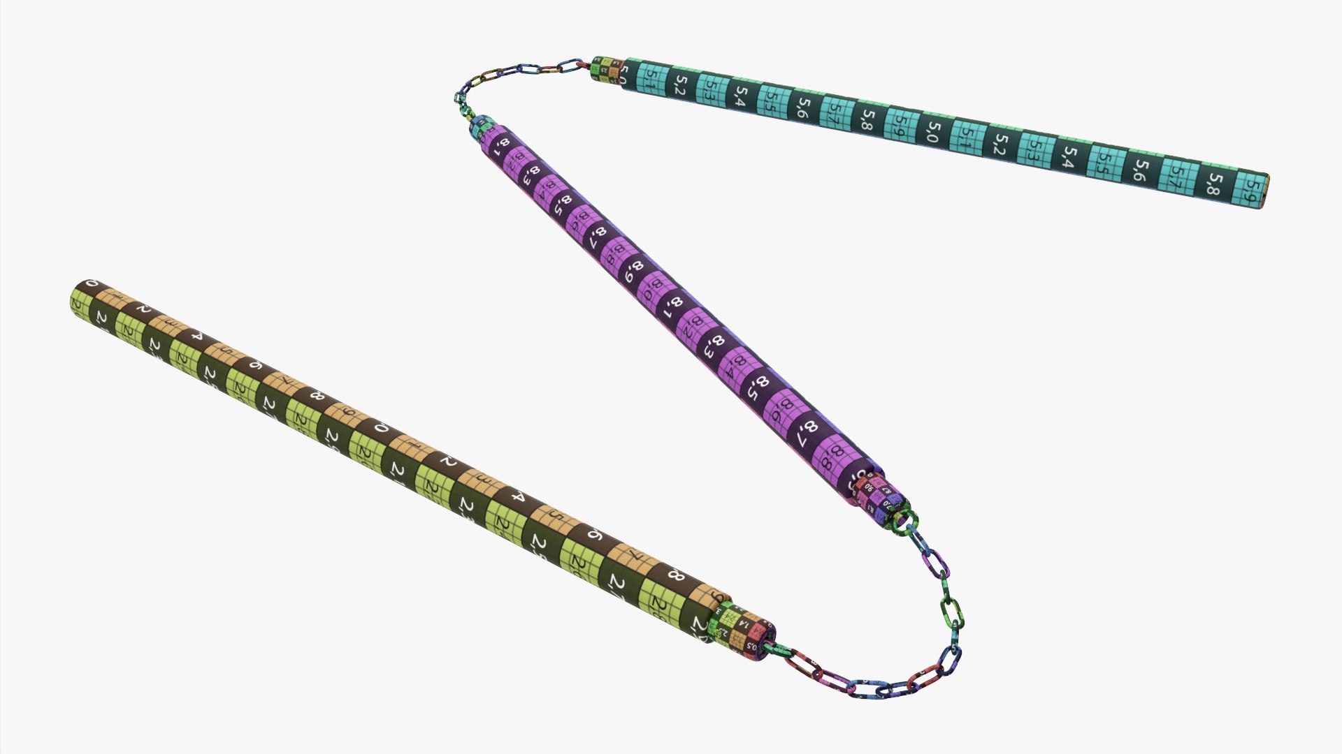 3D Staff Three Sectional Plastic - TurboSquid 1856560