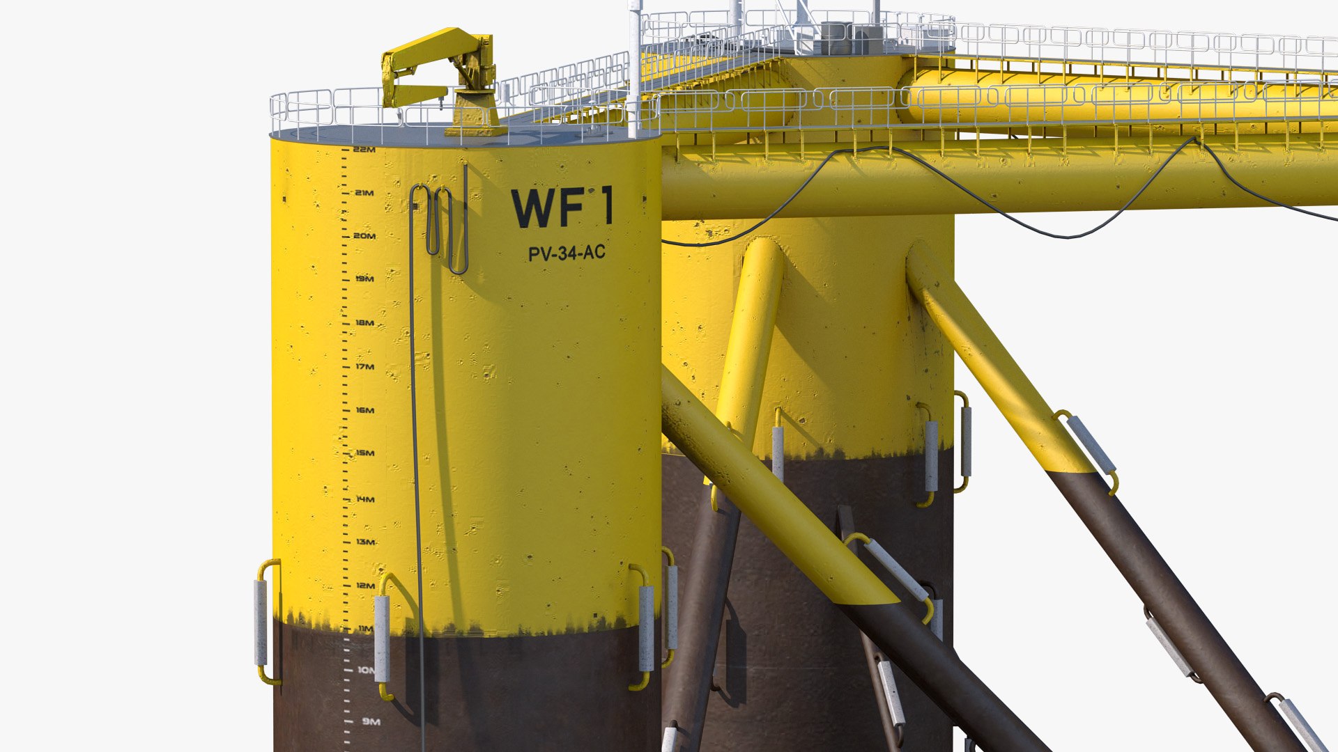 3D Model Floating Offshore Wind Turbine - TurboSquid 1850270