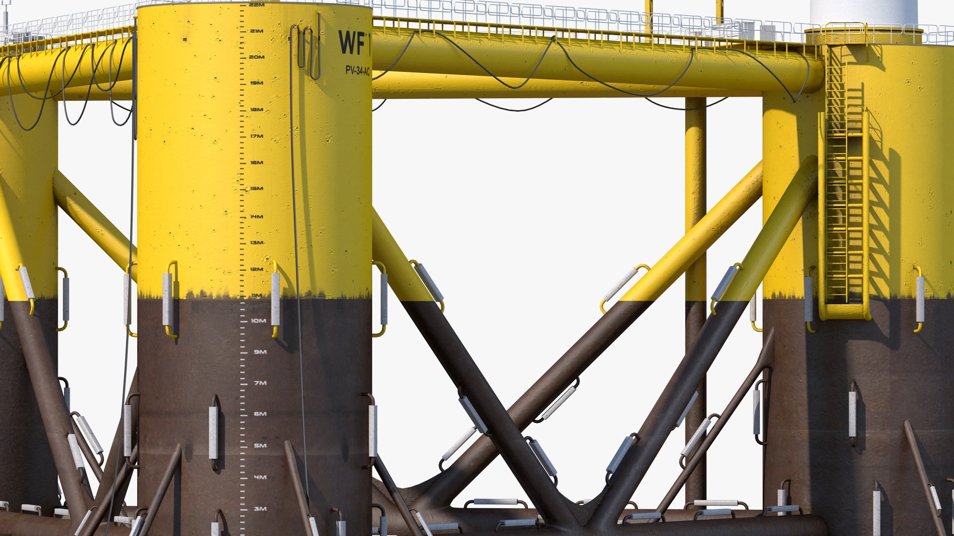 3D Model Floating Offshore Wind Turbine - TurboSquid 1850270