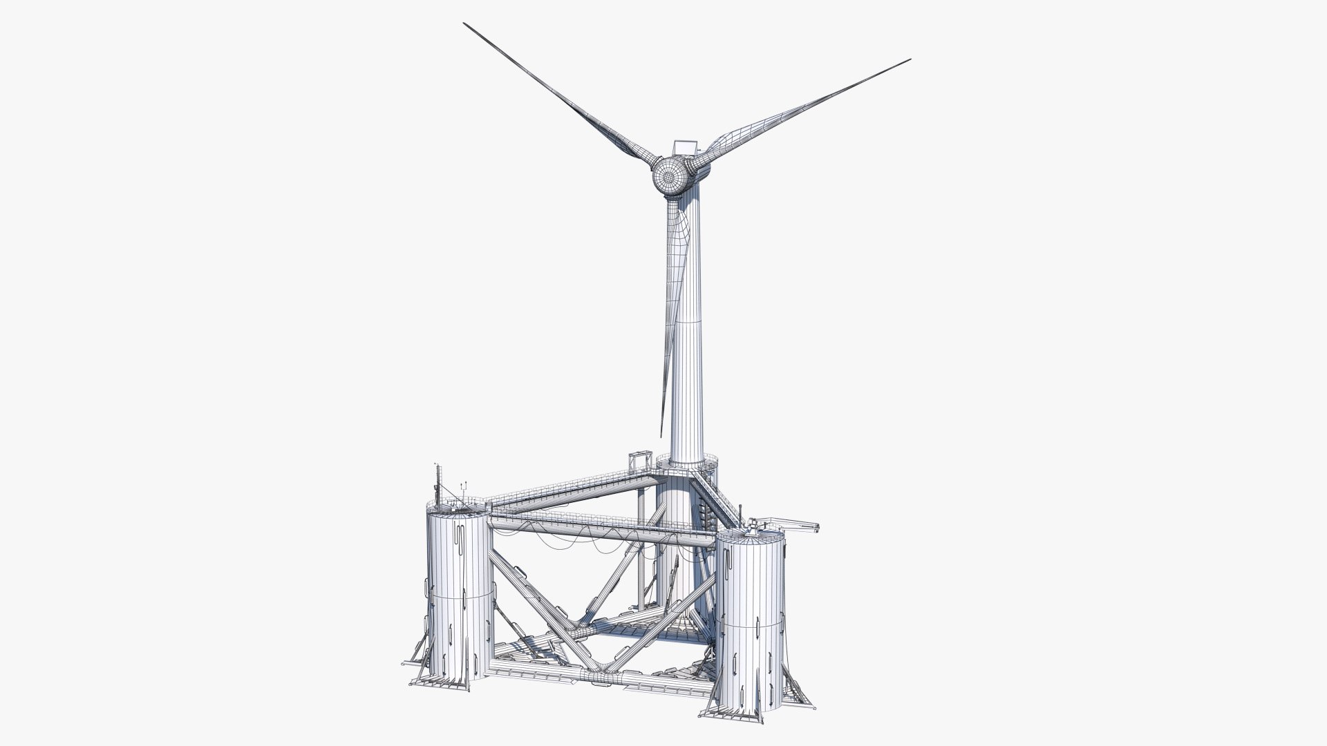 3D Model Floating Offshore Wind Turbine - TurboSquid 1850270