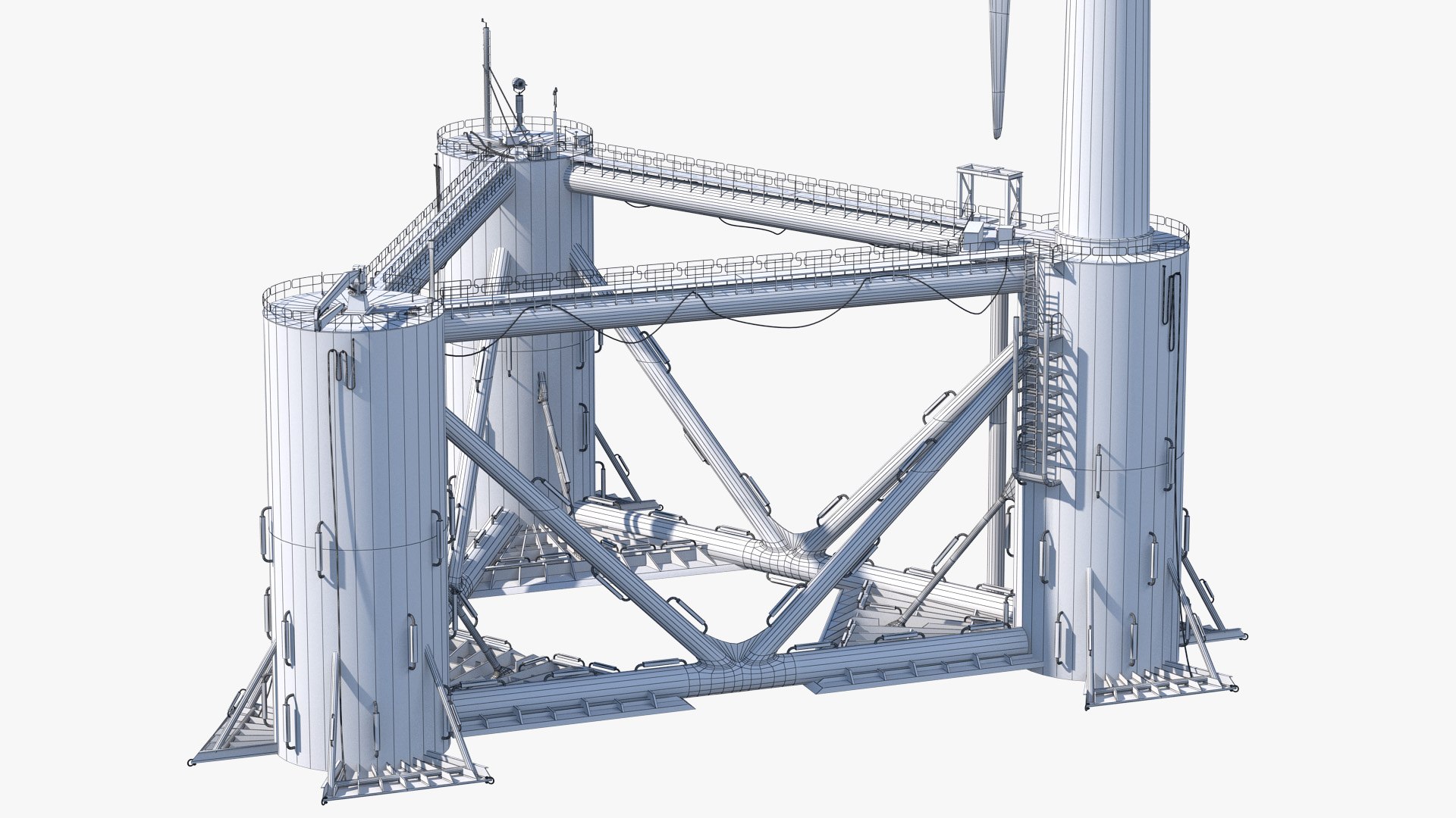 3D Model Floating Offshore Wind Turbine - TurboSquid 1850270