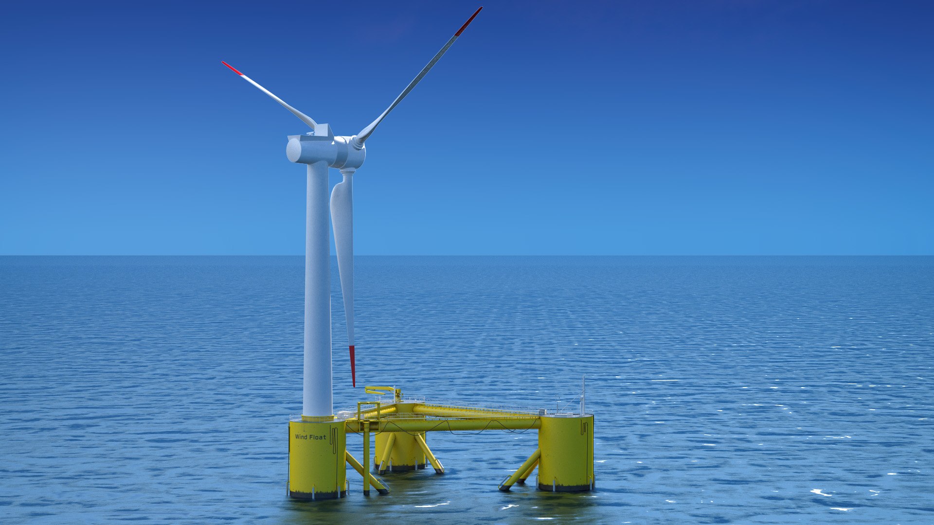 3D Model Floating Offshore Wind Turbine - TurboSquid 1850270
