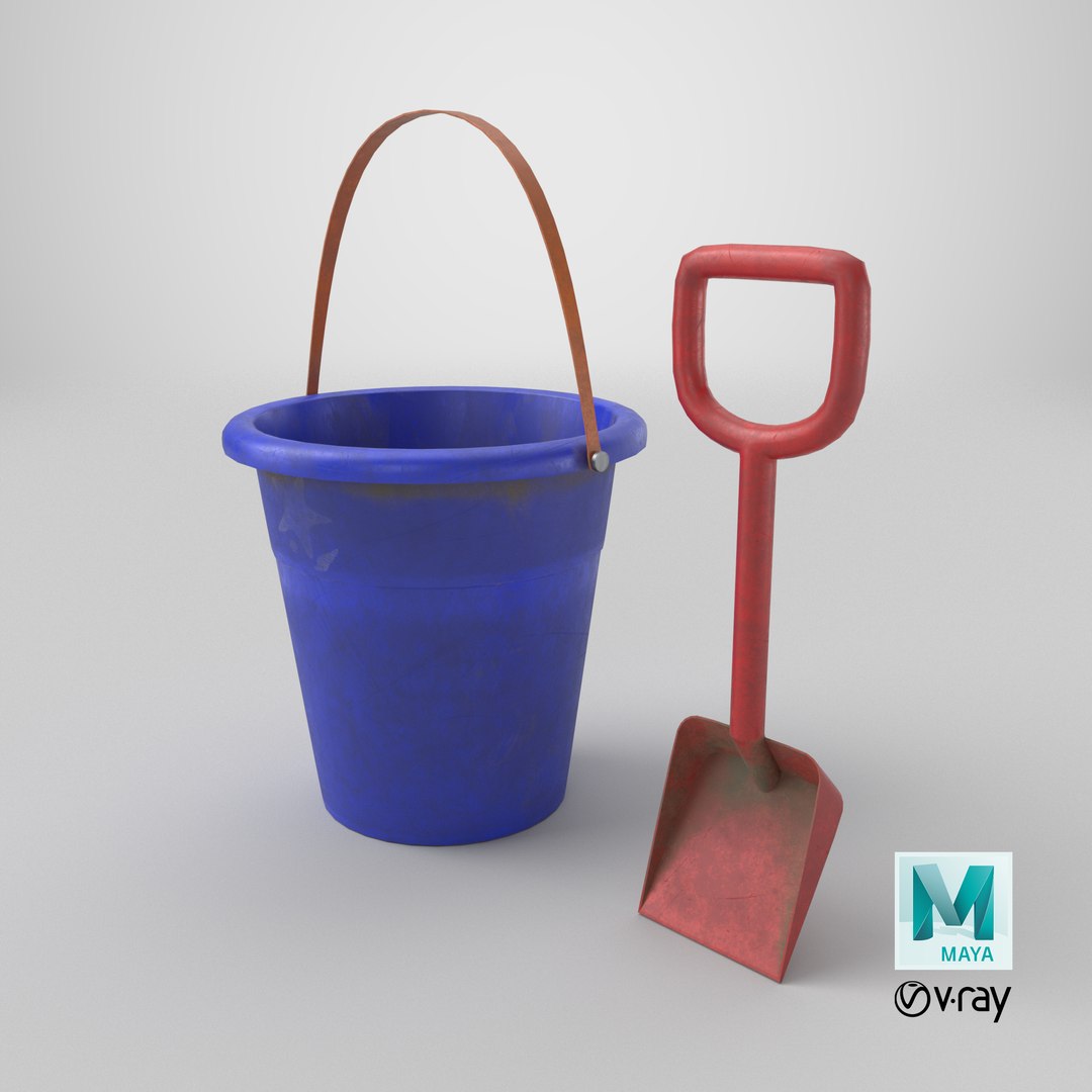 Sand Bucket And Shovel Low-poly PBR 3D - TurboSquid 2211938