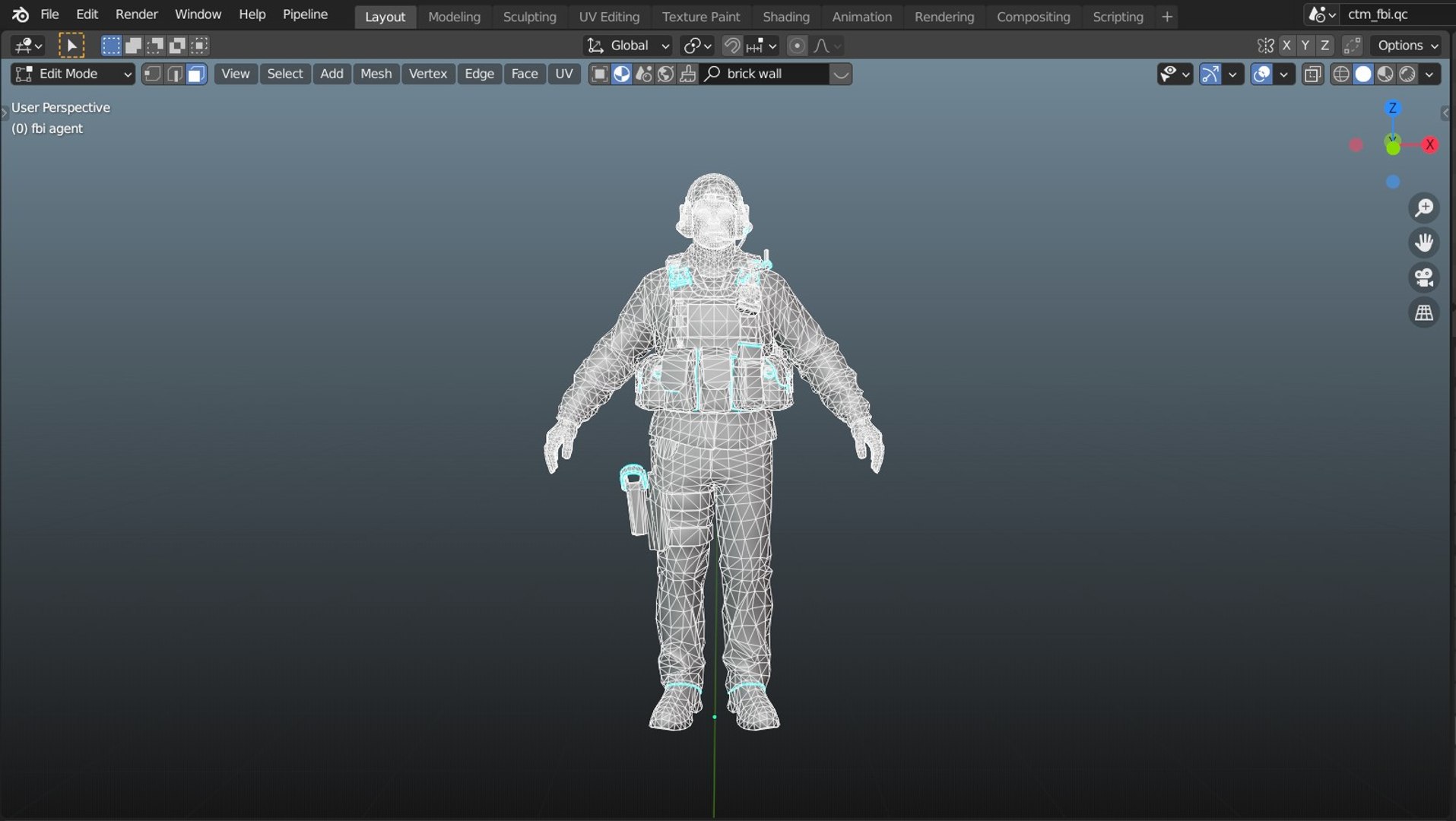 3D Model CSGO FBI Agent - TurboSquid 1734427