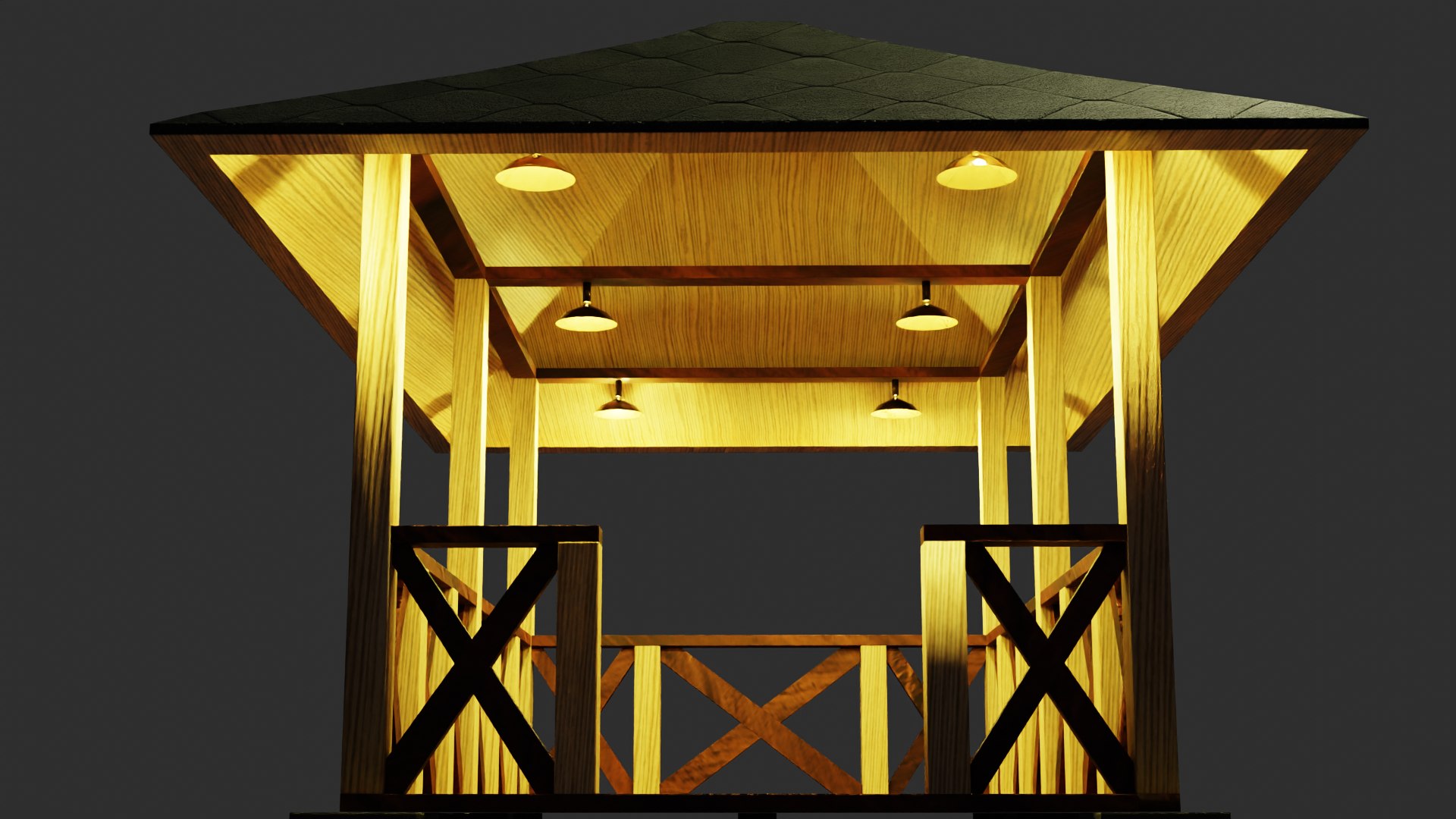 Simple Pavilion 3D Model - TurboSquid 2044468