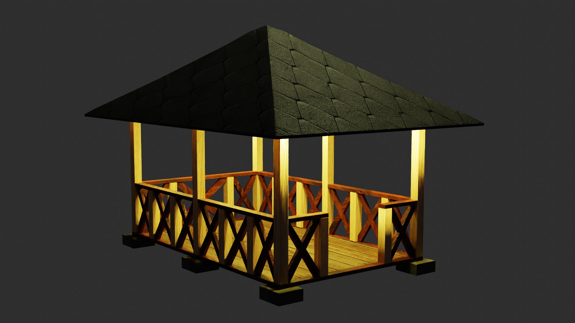 Simple Pavilion 3D Model - TurboSquid 2044468
