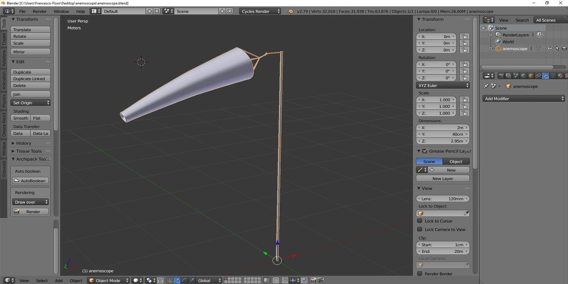 3D Anemoscope Ready Model - TurboSquid 1378092