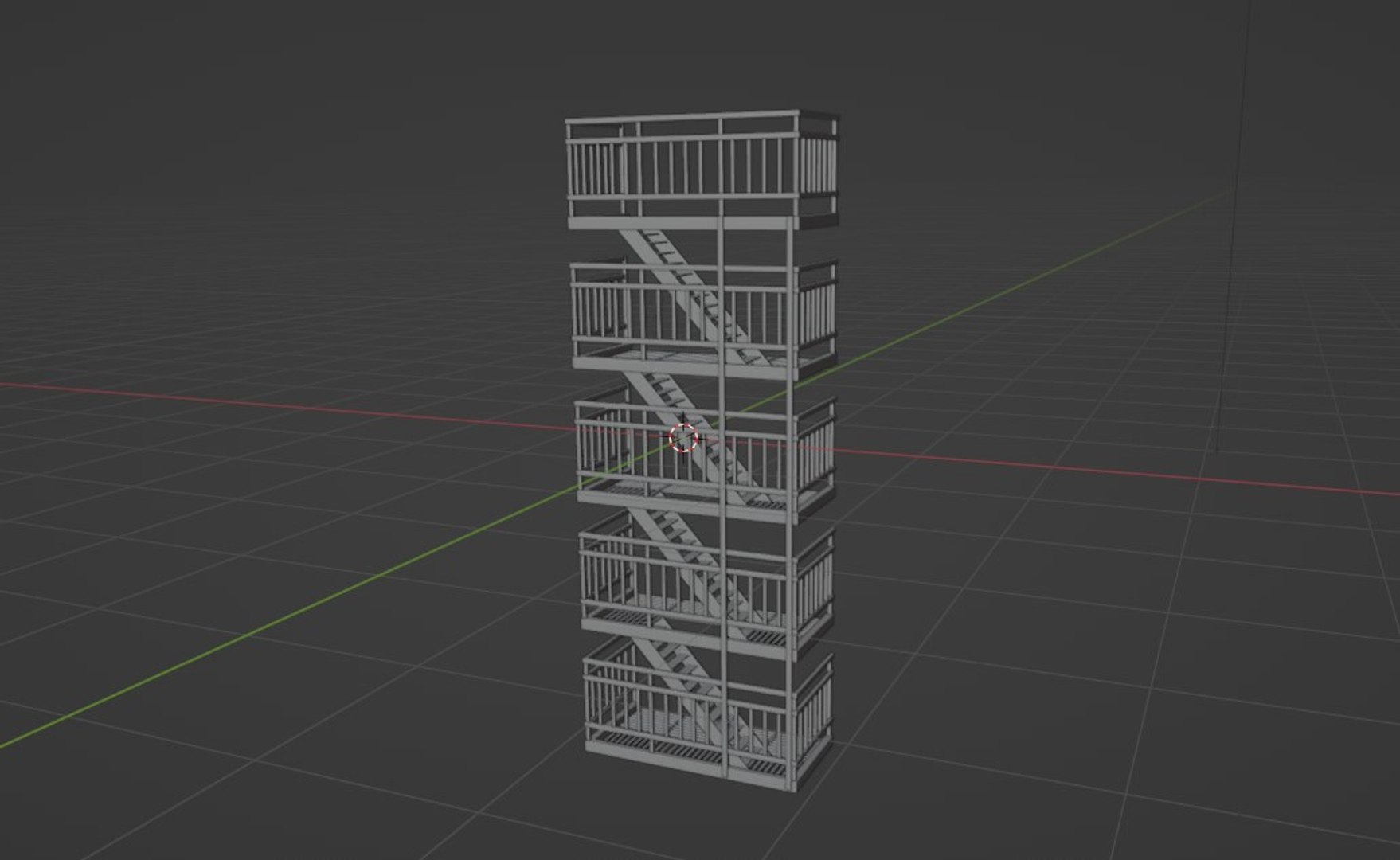 Fire Escape Stairs 3D Model 3D Model - TurboSquid 2337204