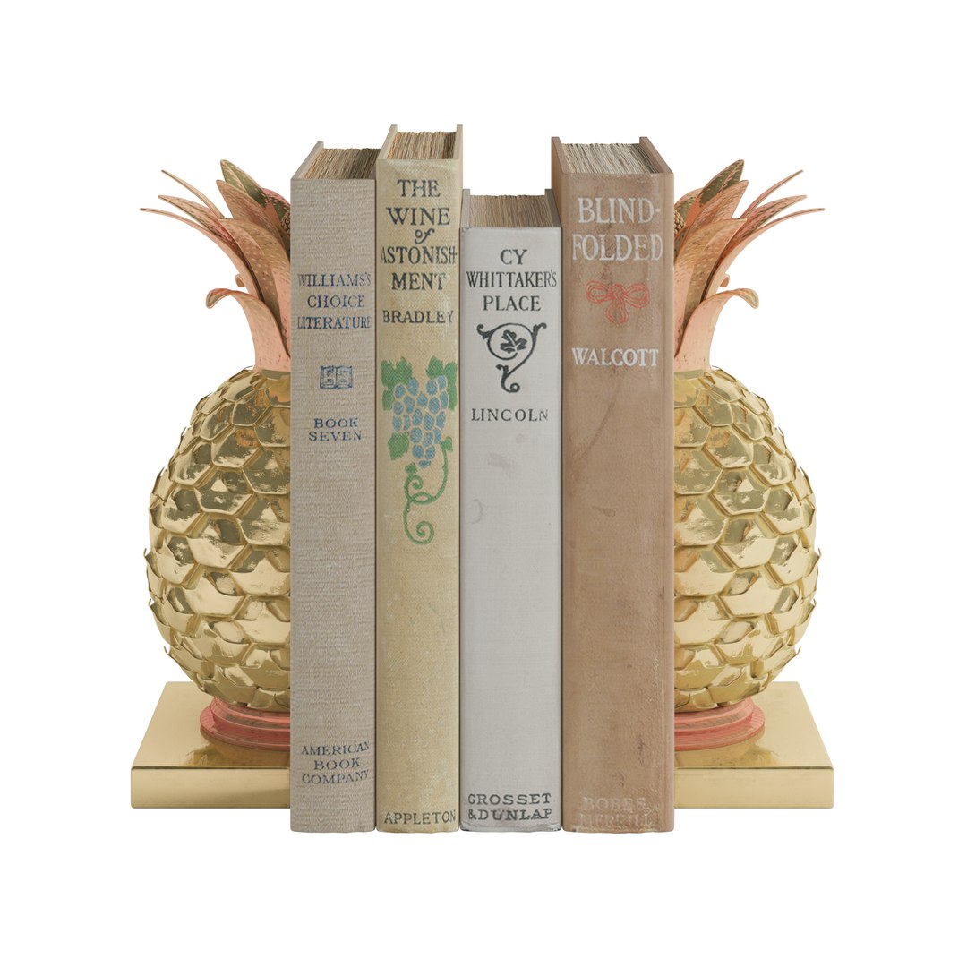 Decor Pineapple And Books 3D Model - TurboSquid 2201715