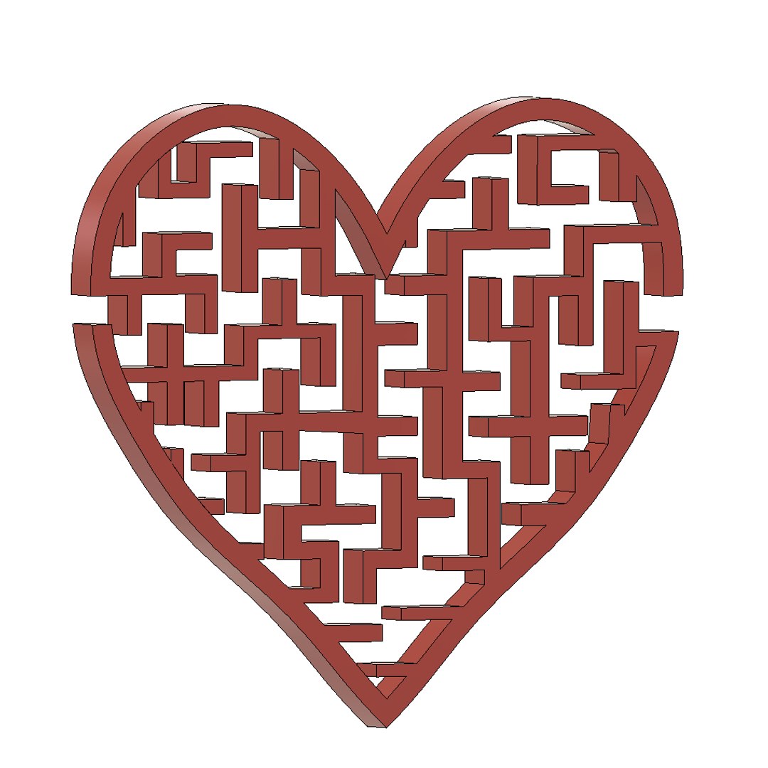 3d model heart maze