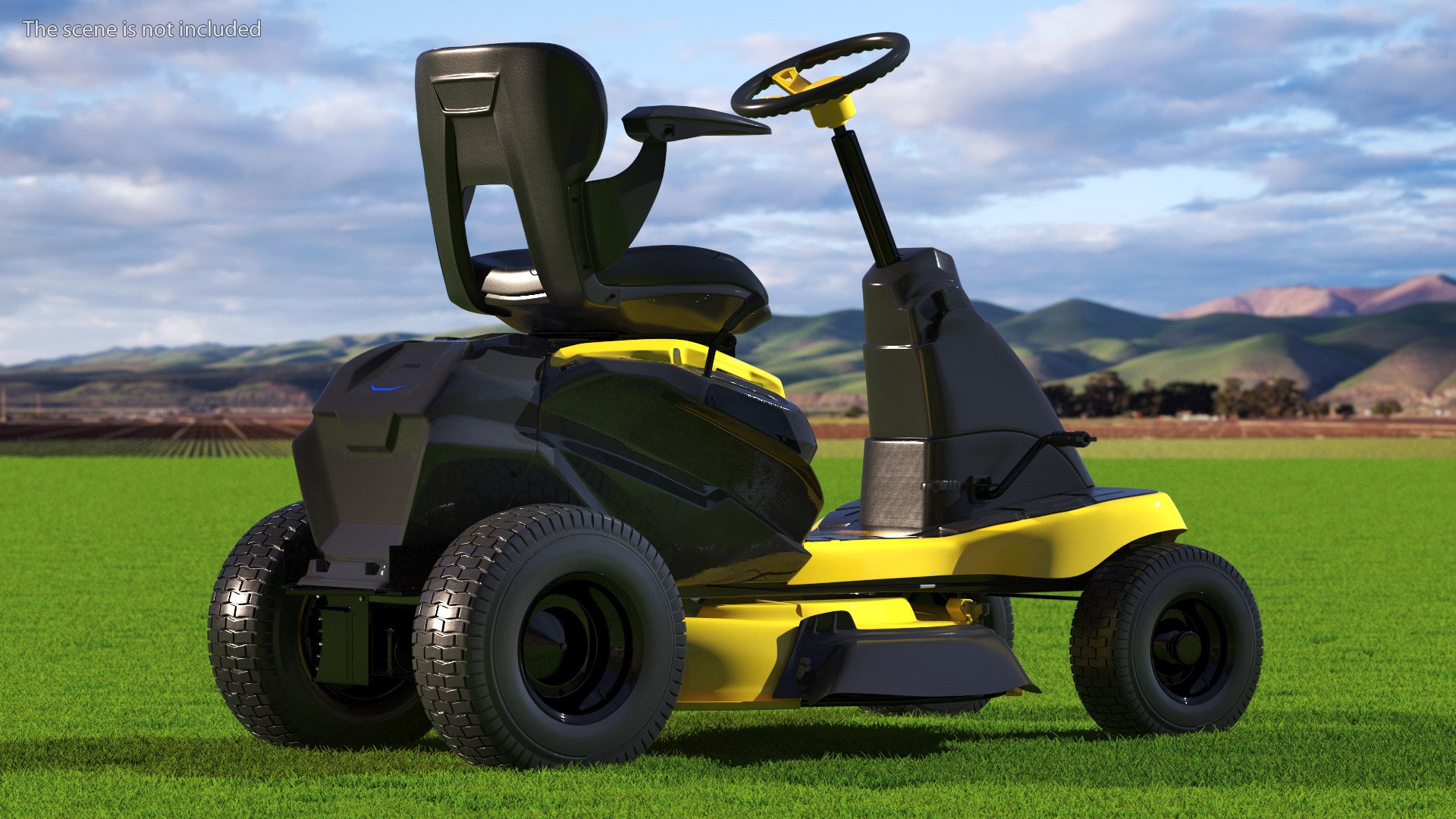 Electric Riding Lawn Mower Rigged 3D Model - TurboSquid 2132348
