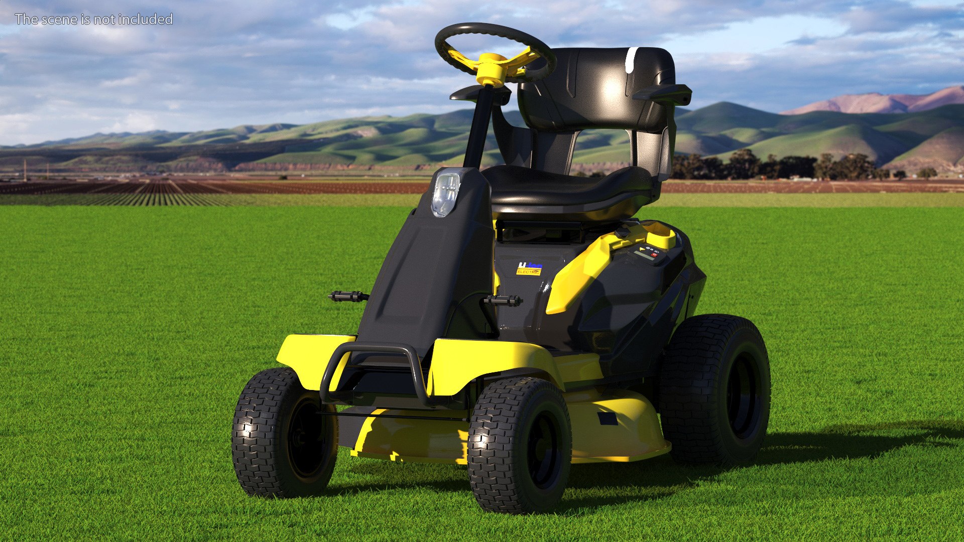 Electric Riding Lawn Mower Rigged 3D Model - TurboSquid 2132348