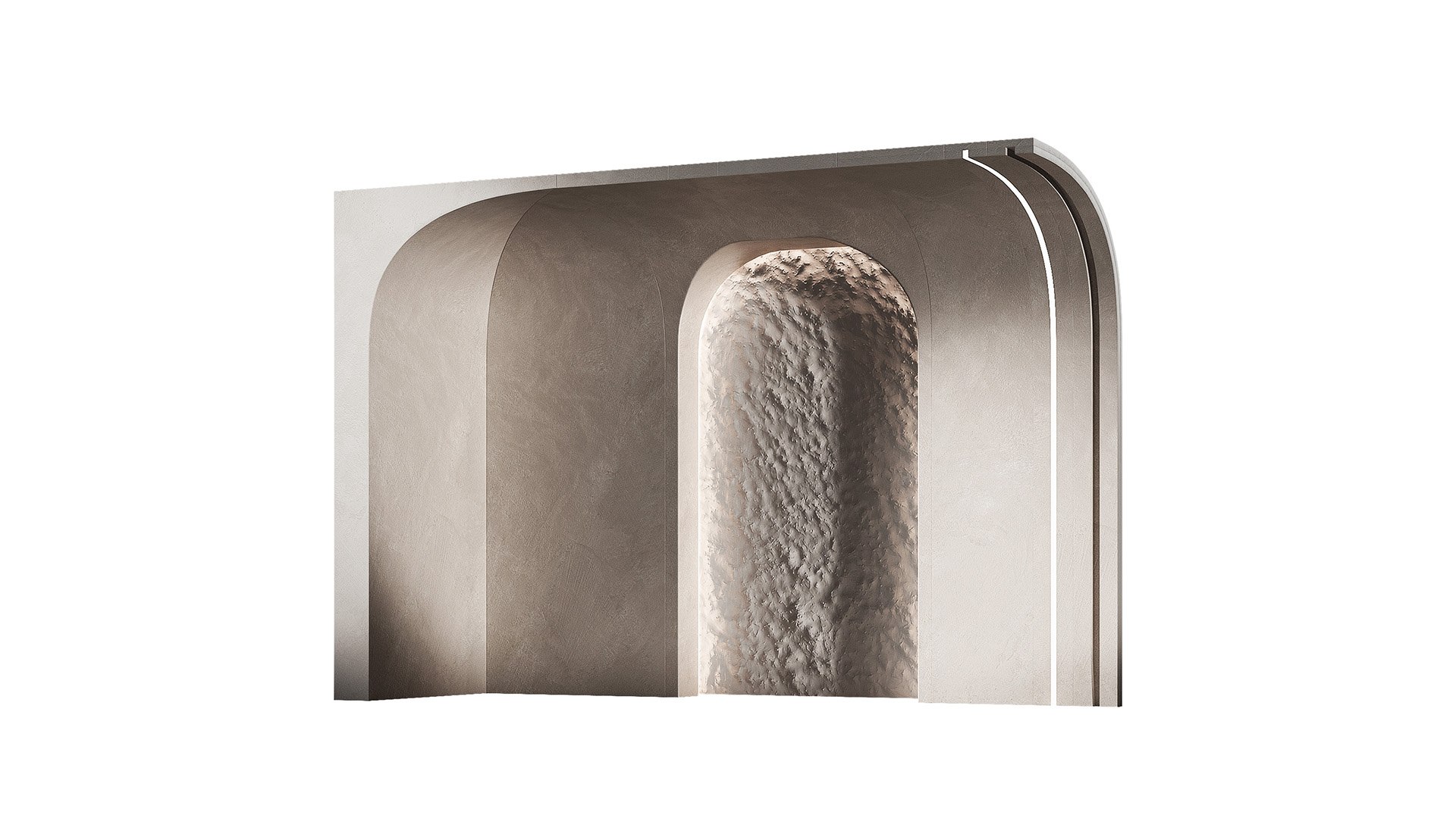 3D Modular Wall Decorative Panels Rounded Arched Openings Modular ...