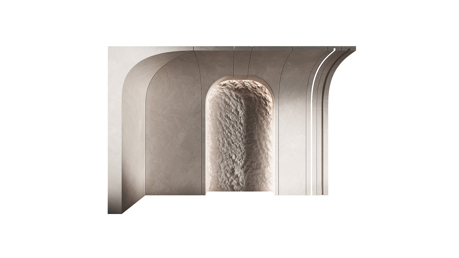 3D Modular Wall Decorative Panels Rounded Arched Openings Modular ...