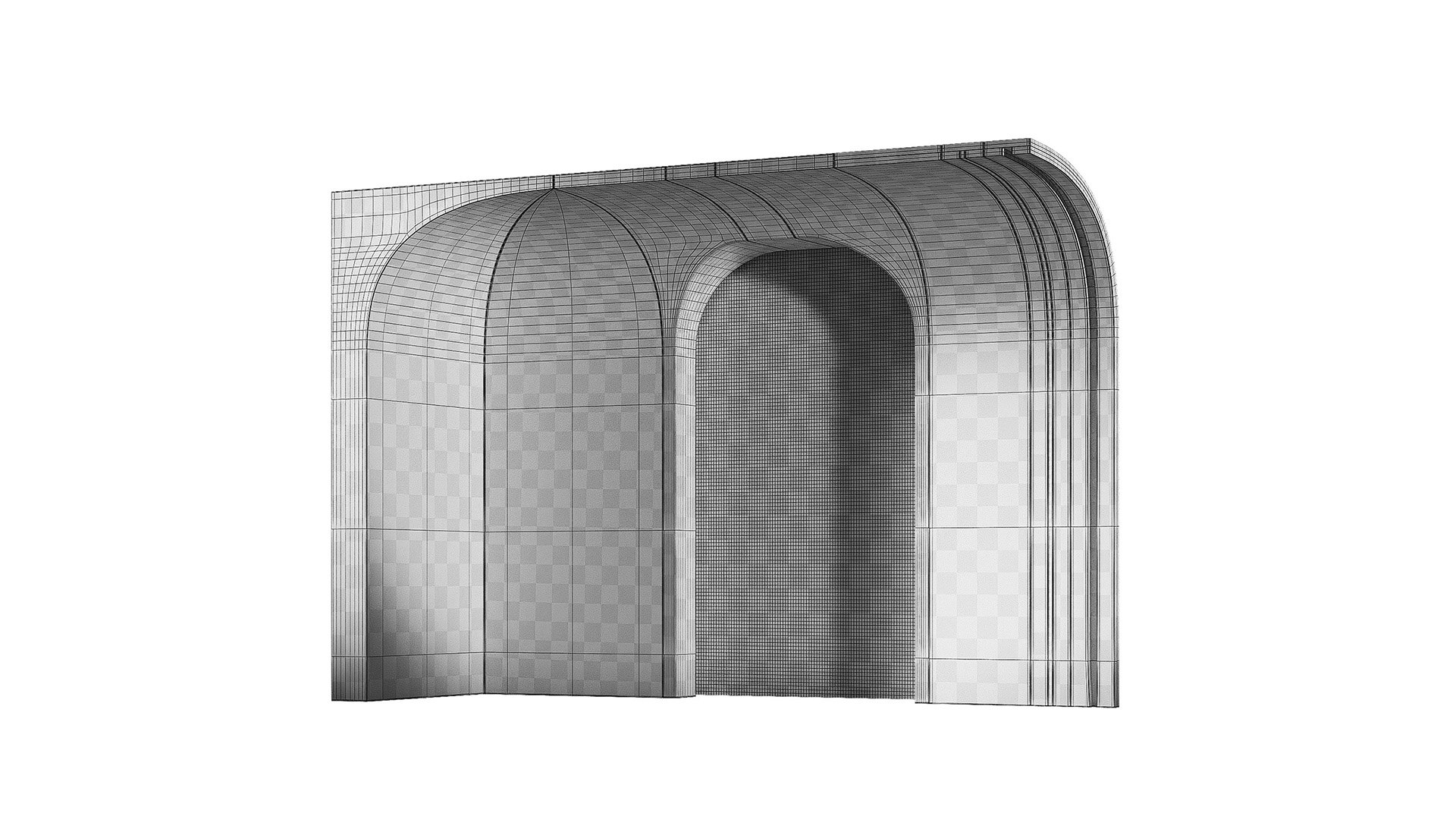 3D Modular Wall Decorative Panels Rounded Arched Openings Modular ...
