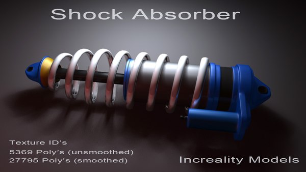 3d model shock absorber mountain bike