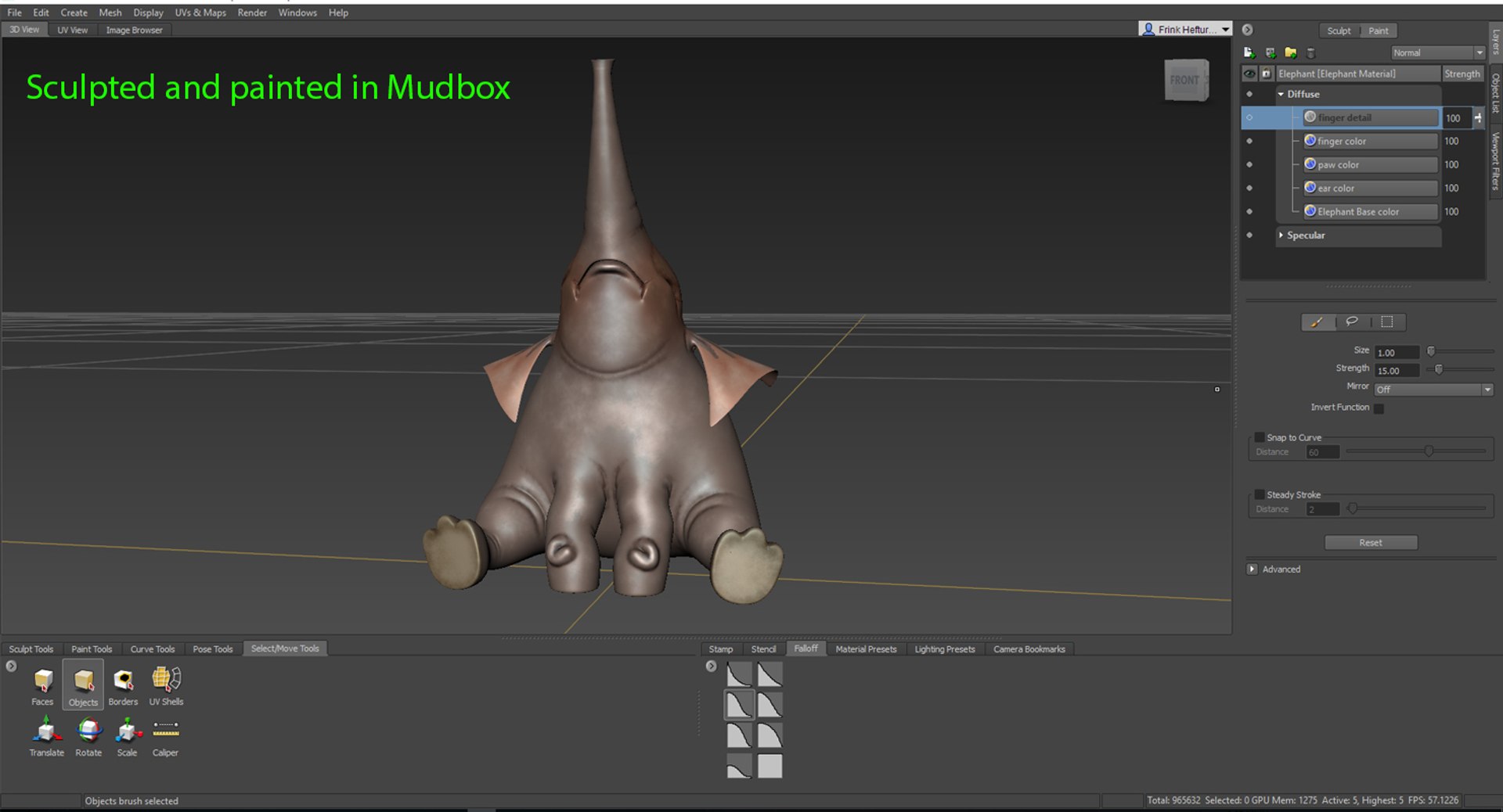 Cartoon kid elephant 3D model - TurboSquid 1283424