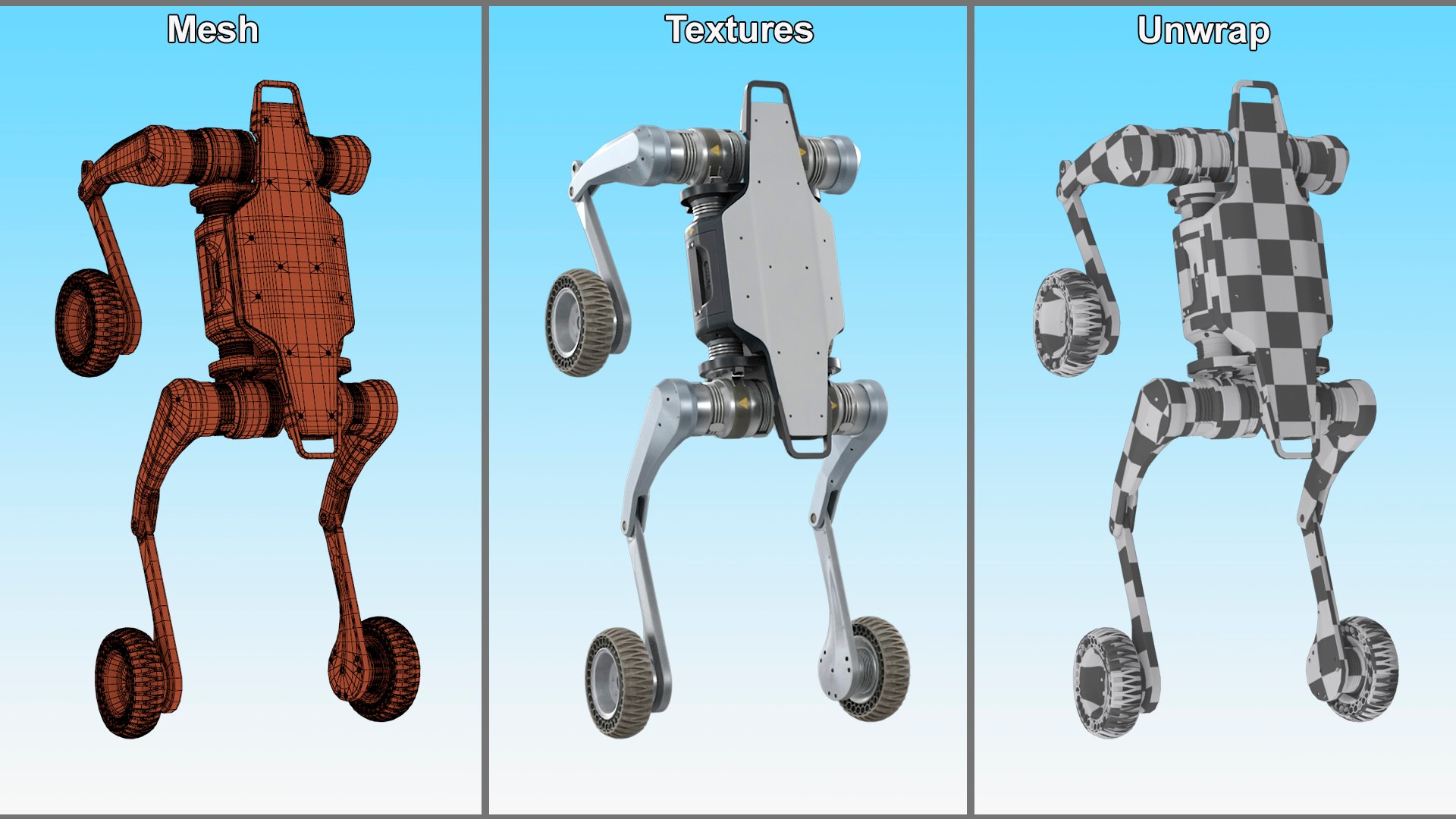 Lynx Traversal Robot Used Front Wheel Balance Pose 3D Model - TurboSquid 2378170