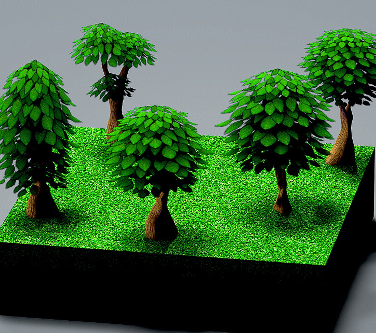3d 3ds grass trees