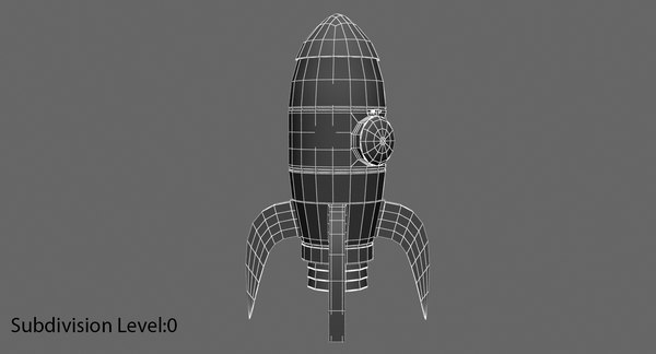Cartoon rocket model - TurboSquid 1231840