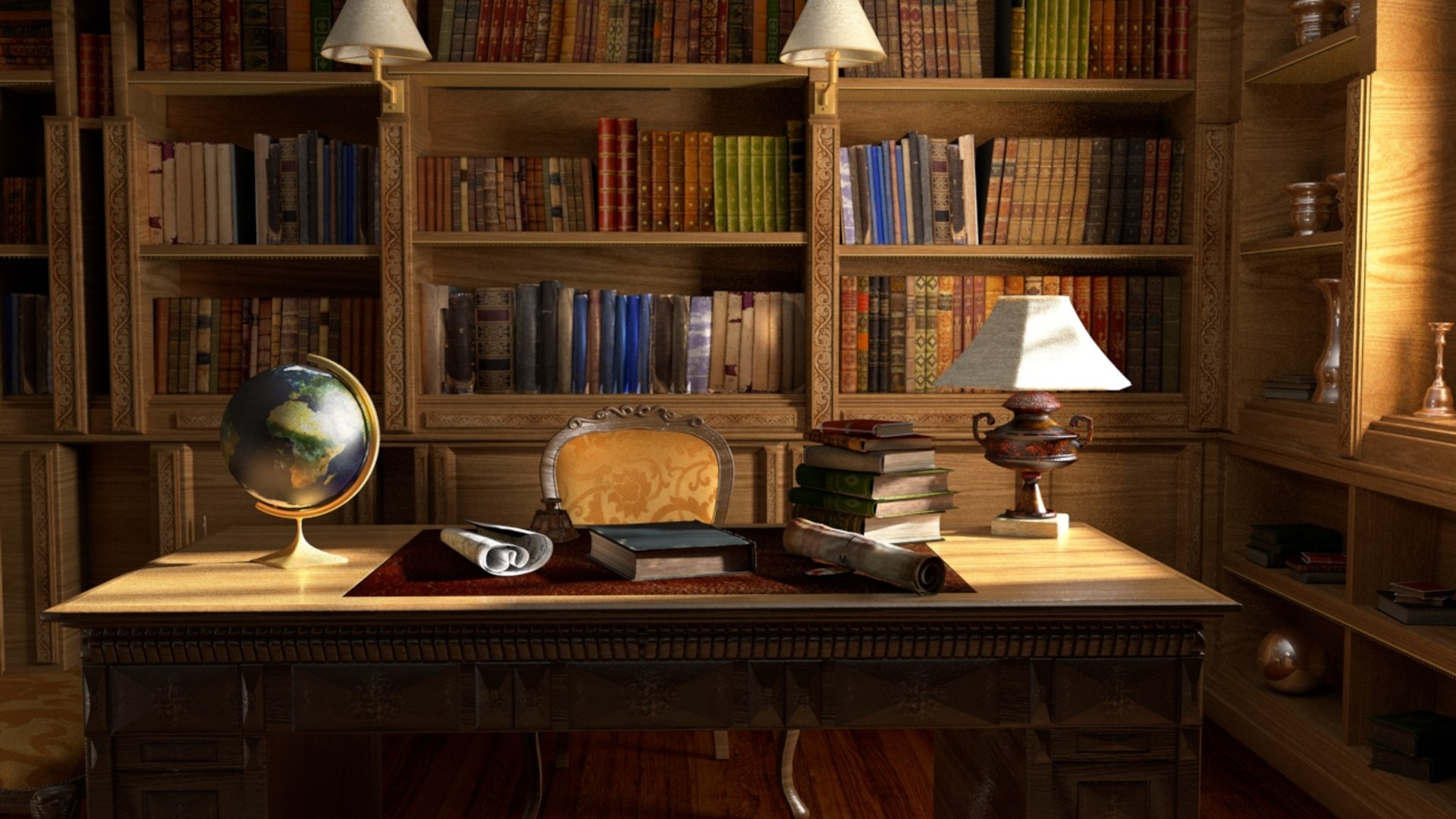 Library Interior Model - TurboSquid 1282493