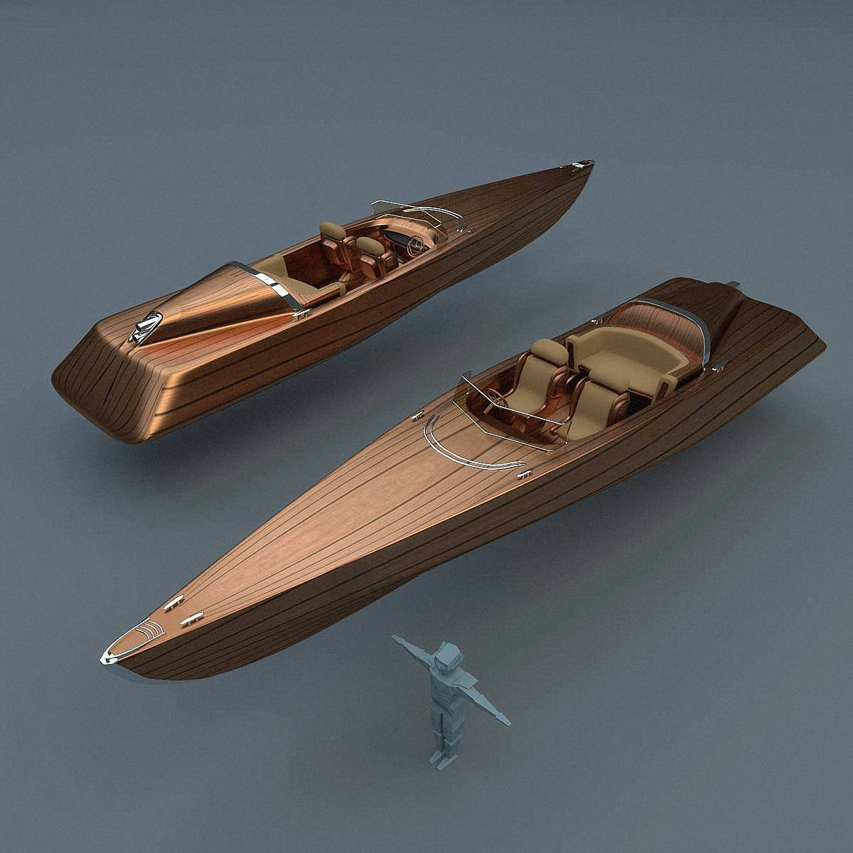motor boat 3d blend