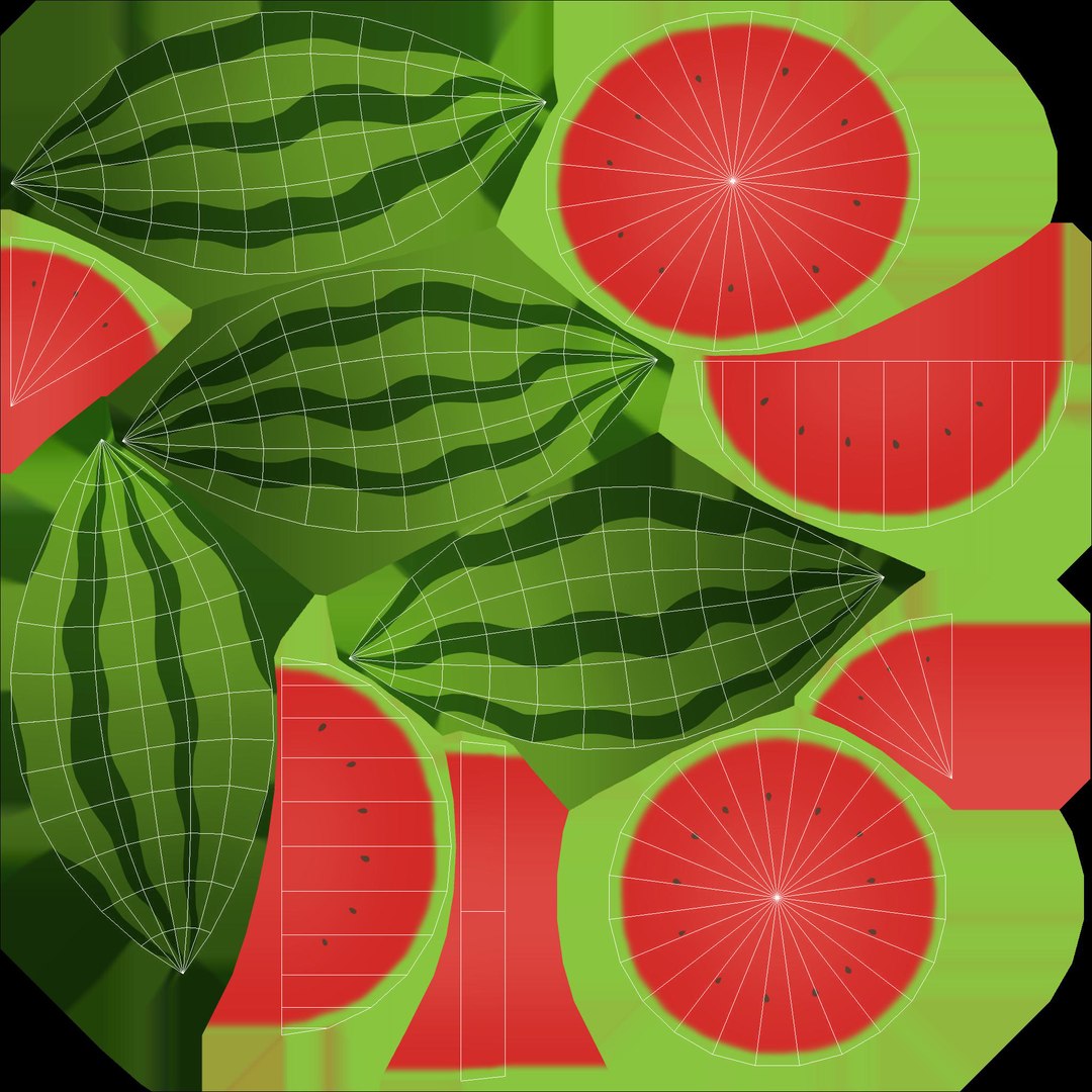 3D Melon Watermelon - TurboSquid 1177843