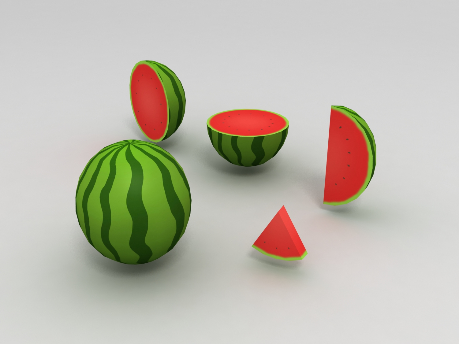 3D melon watermelon - TurboSquid 1177843