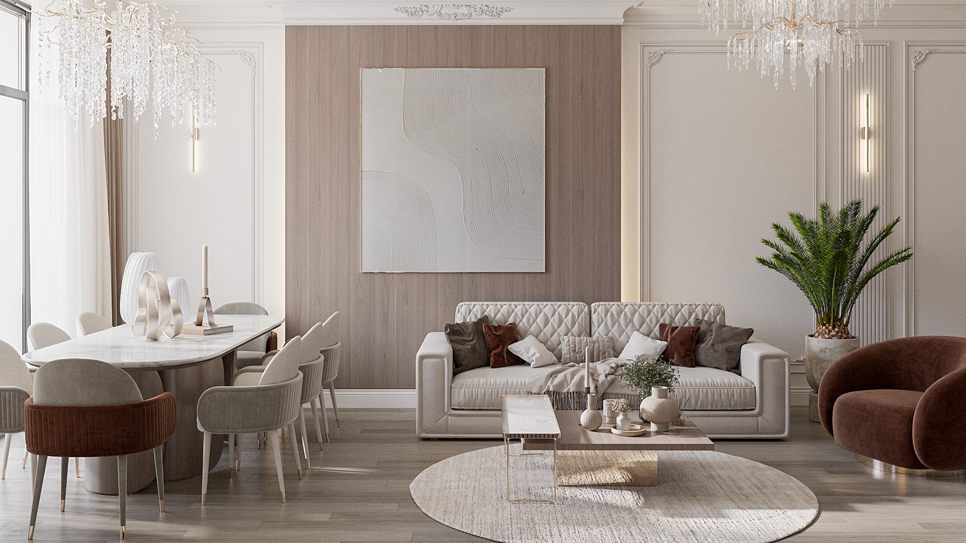 Livingroom And Kitchen Design 3D Model - TurboSquid 2321732