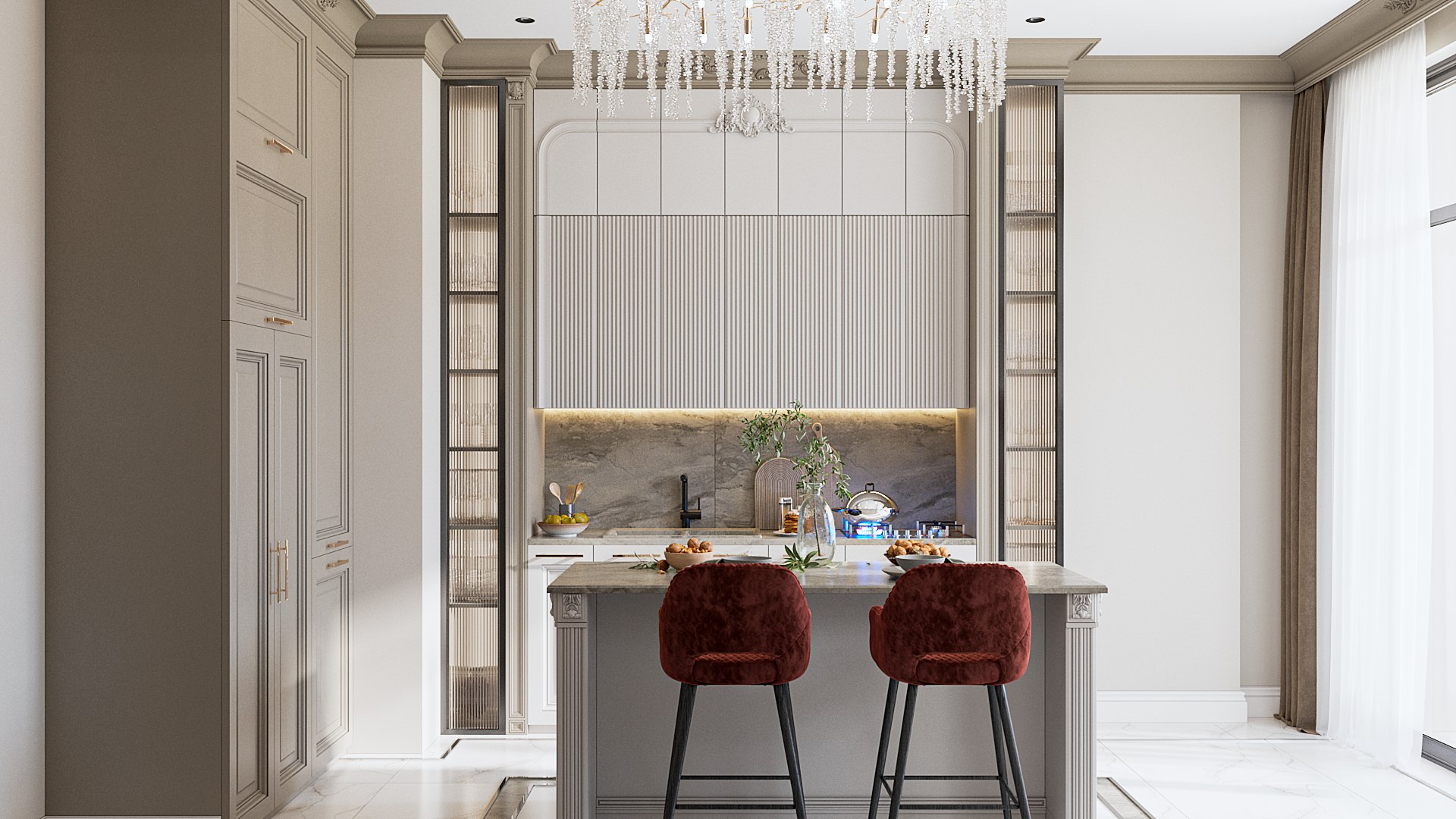 Livingroom And Kitchen Design 3D Model - TurboSquid 2321732