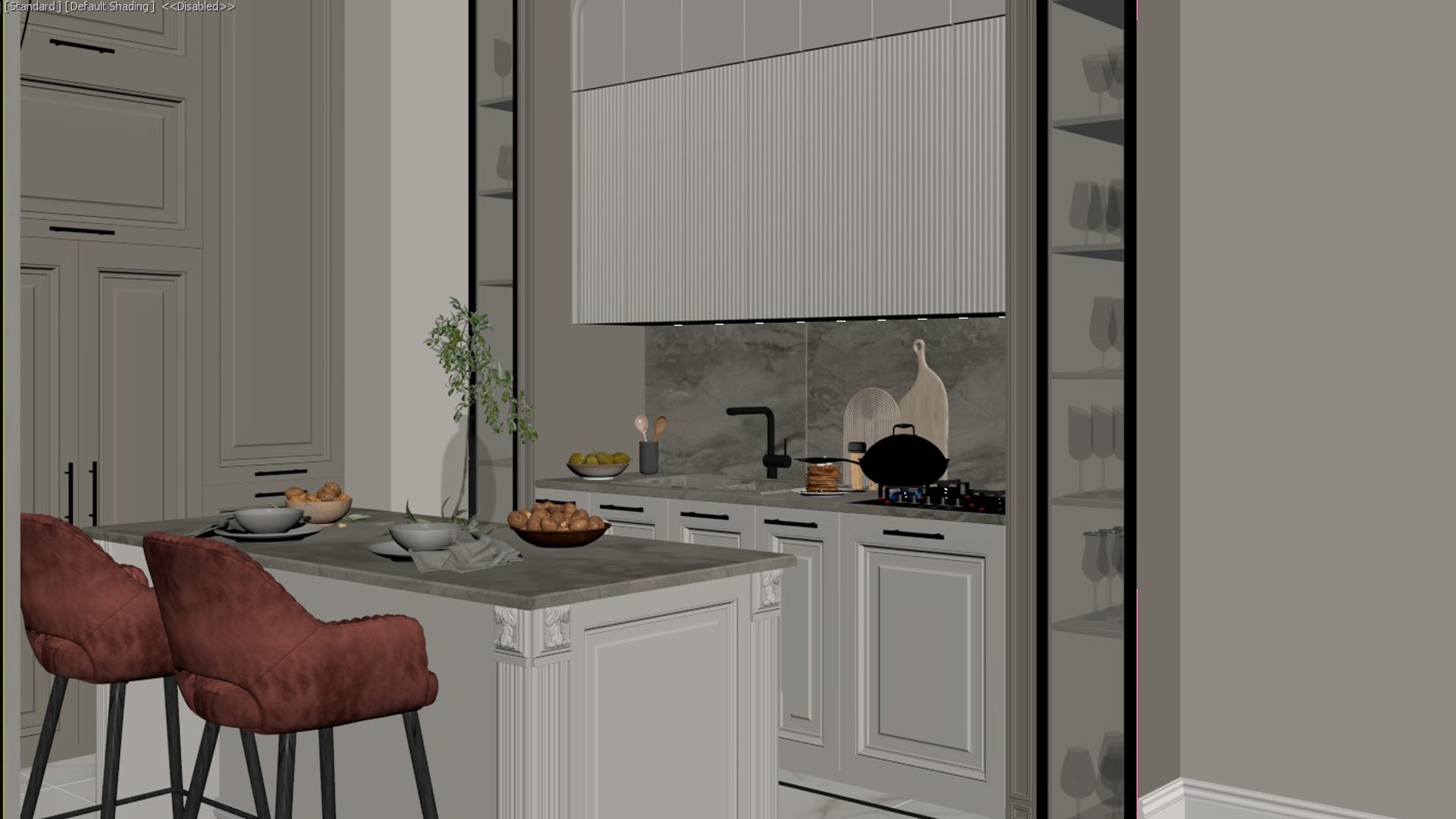 Livingroom And Kitchen Design 3D Model - TurboSquid 2321732