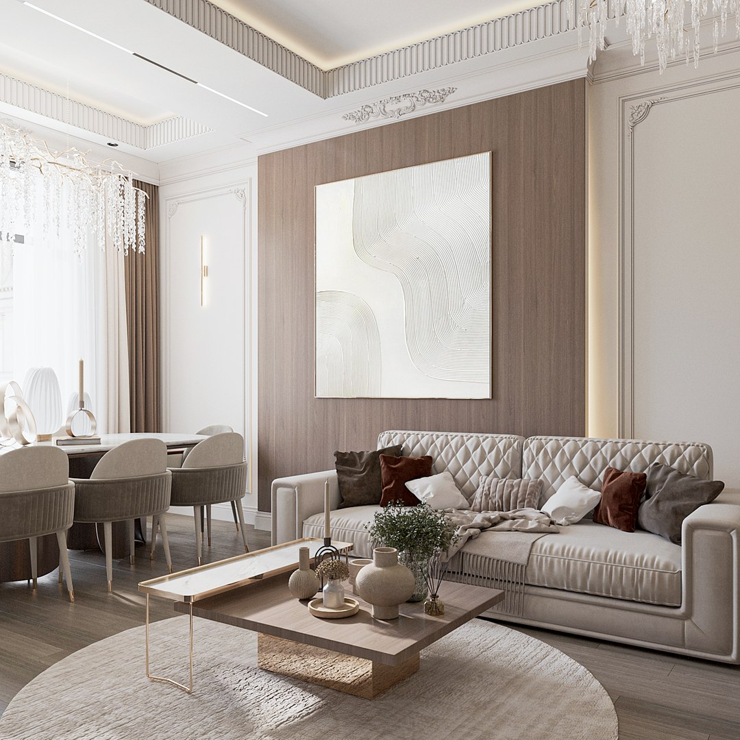 Livingroom And Kitchen Design 3D Model - TurboSquid 2321732