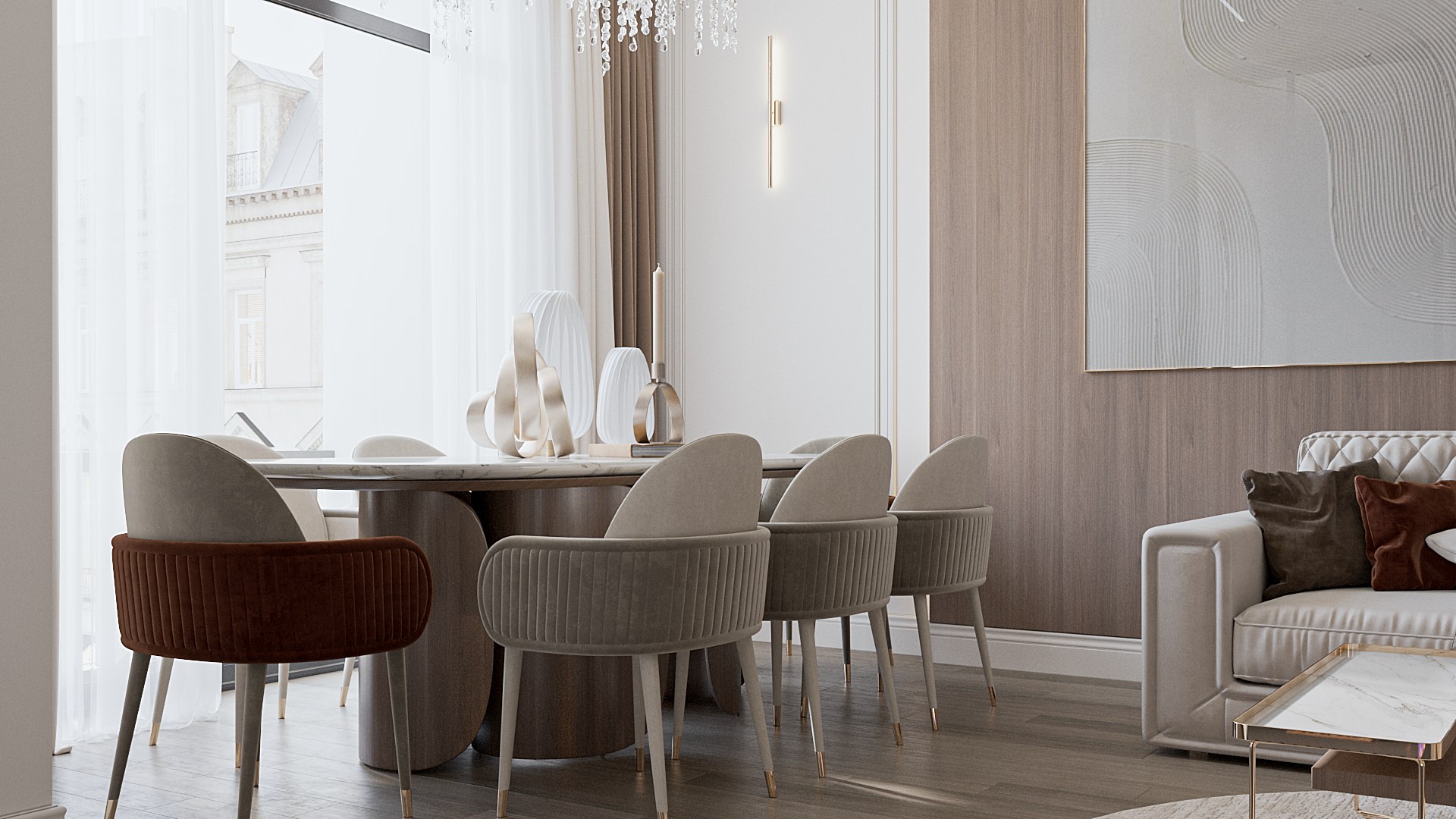 Livingroom And Kitchen Design 3D Model - TurboSquid 2321732