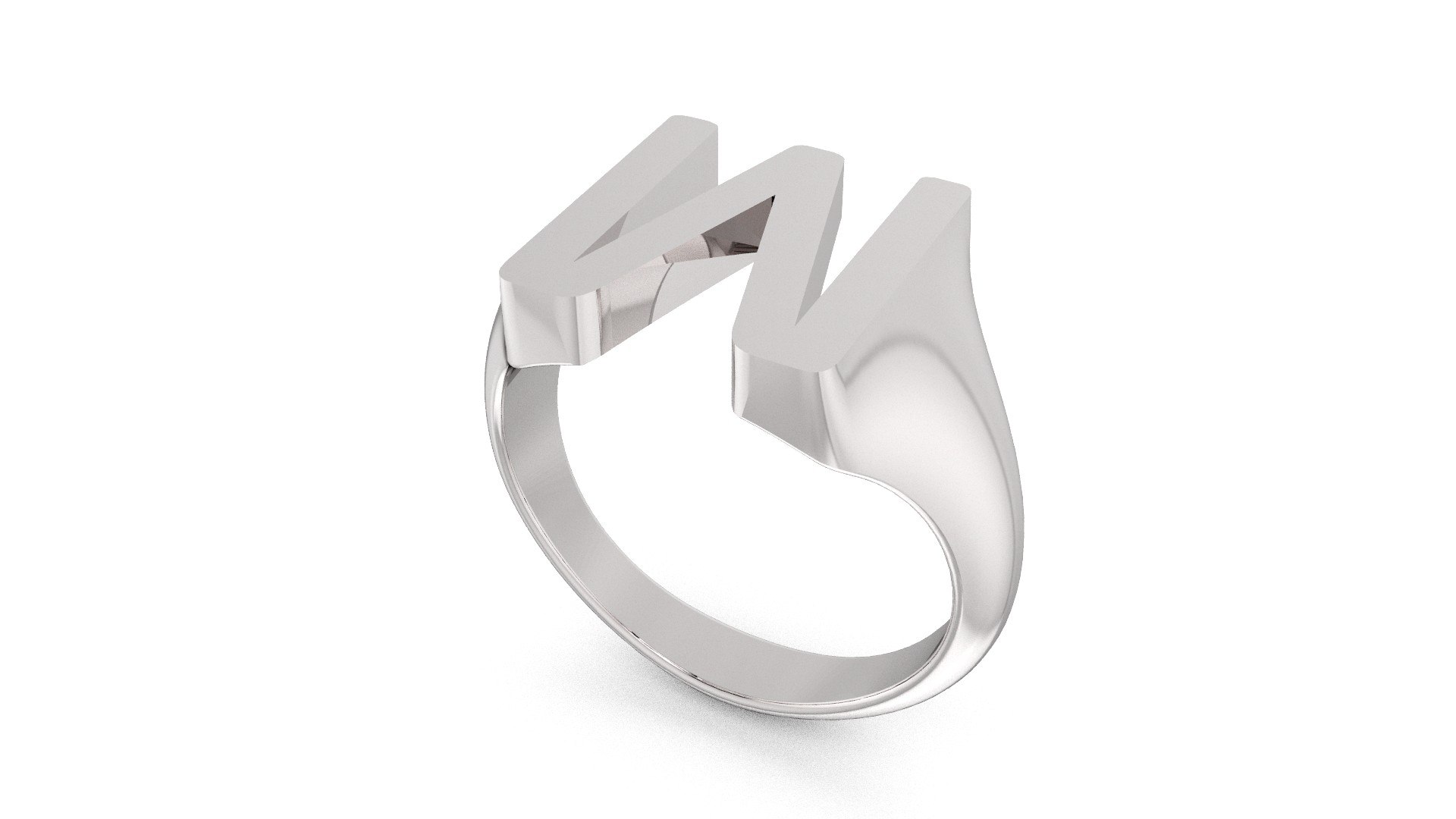 Alphabet Signet Ring M 3D Model - TurboSquid 2083143