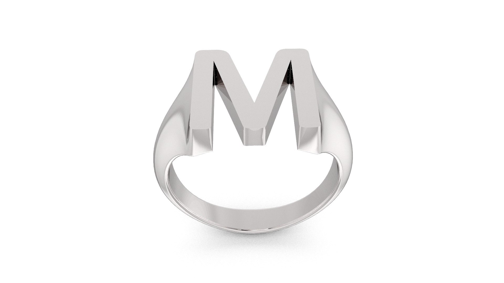Alphabet Signet Ring M 3D Model - TurboSquid 2083143