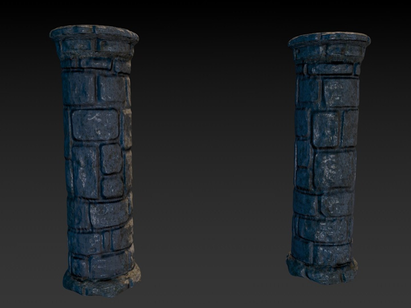 Stone Column 3d Max