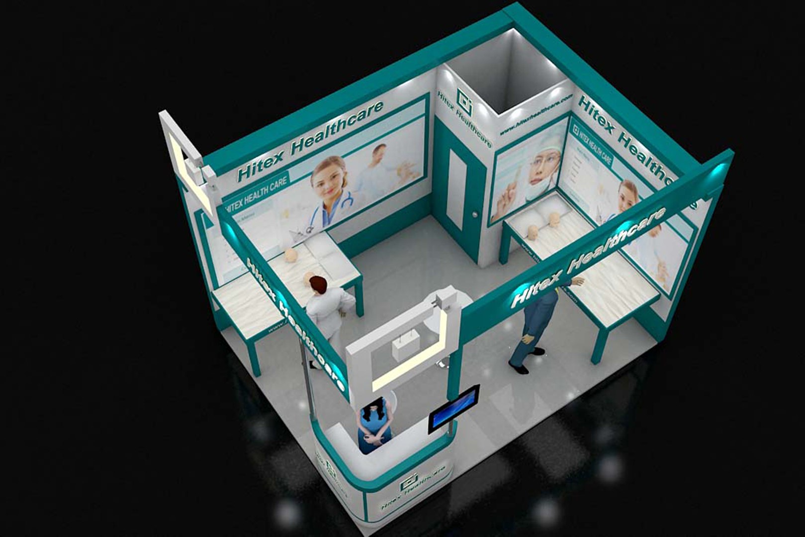 3D Model 2 Side Open Stand - TurboSquid 1996121