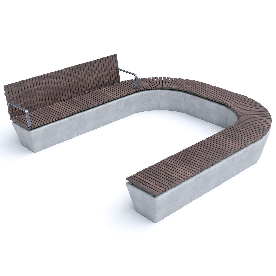 Street Bench 03 3D Model - TurboSquid 2336352