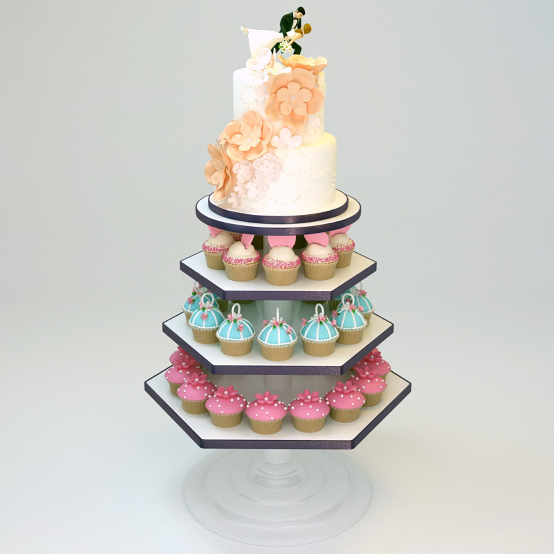 3d model wedding cake 13