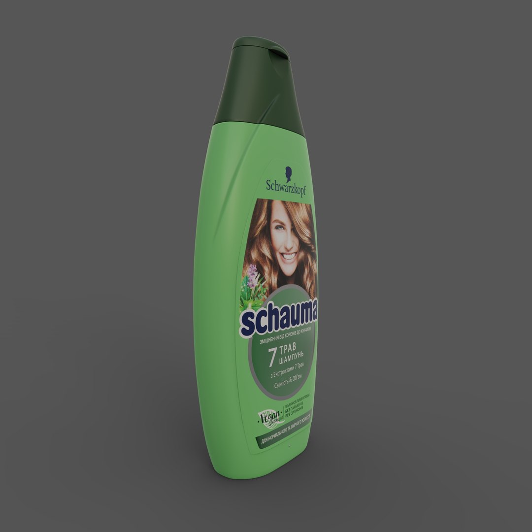 3D Shampoo Schwarzkopf Schauma 7 Plante 400ml - TurboSquid 2113407